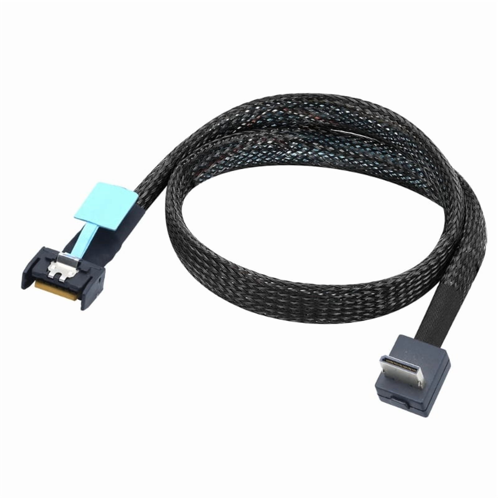 High Speed Gen5 PCIE MCIO 4I 4X 38P Male to Oculink SFF8611 4I 90degree NVME for SSD Cable for ...