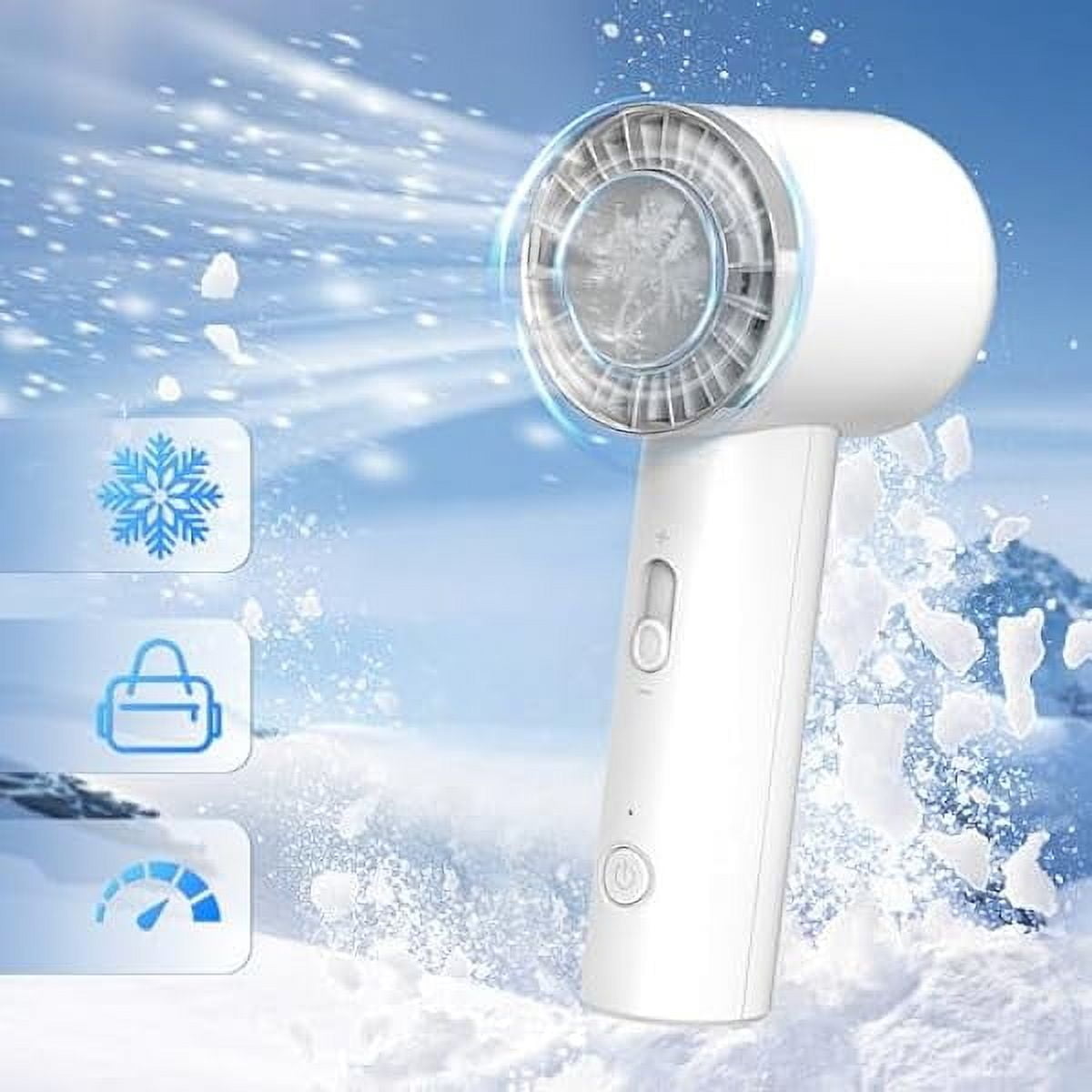 High Speed Handheld Fan with Ice Compress 0-100 Speed Portable Jet Fan ...