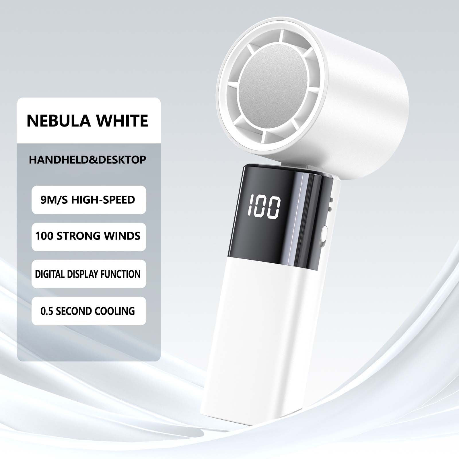 High Speed Handheld Fan USB Rechargeable with 100 Adjustable Wind and ...