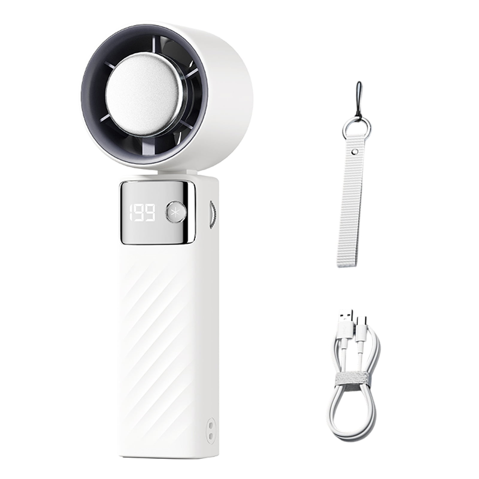 High Speed Handheld USB Charging Miniature Fan 4000mAh Powered Cooling ...
