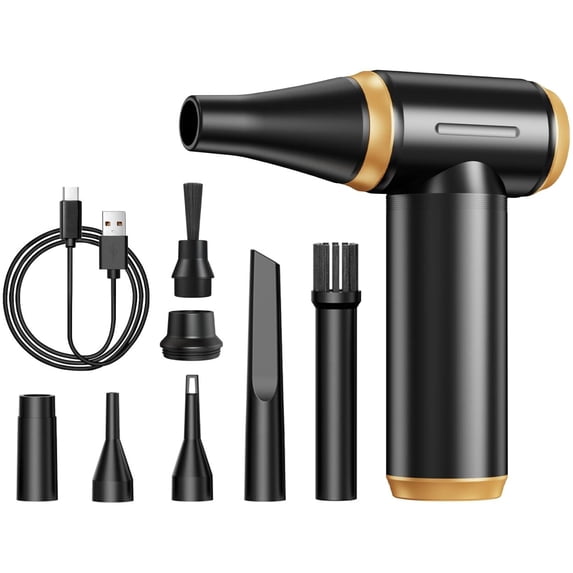 High-Speed Mini Air Duster Adjustable Speed Cordless Barber Hair Neck ...