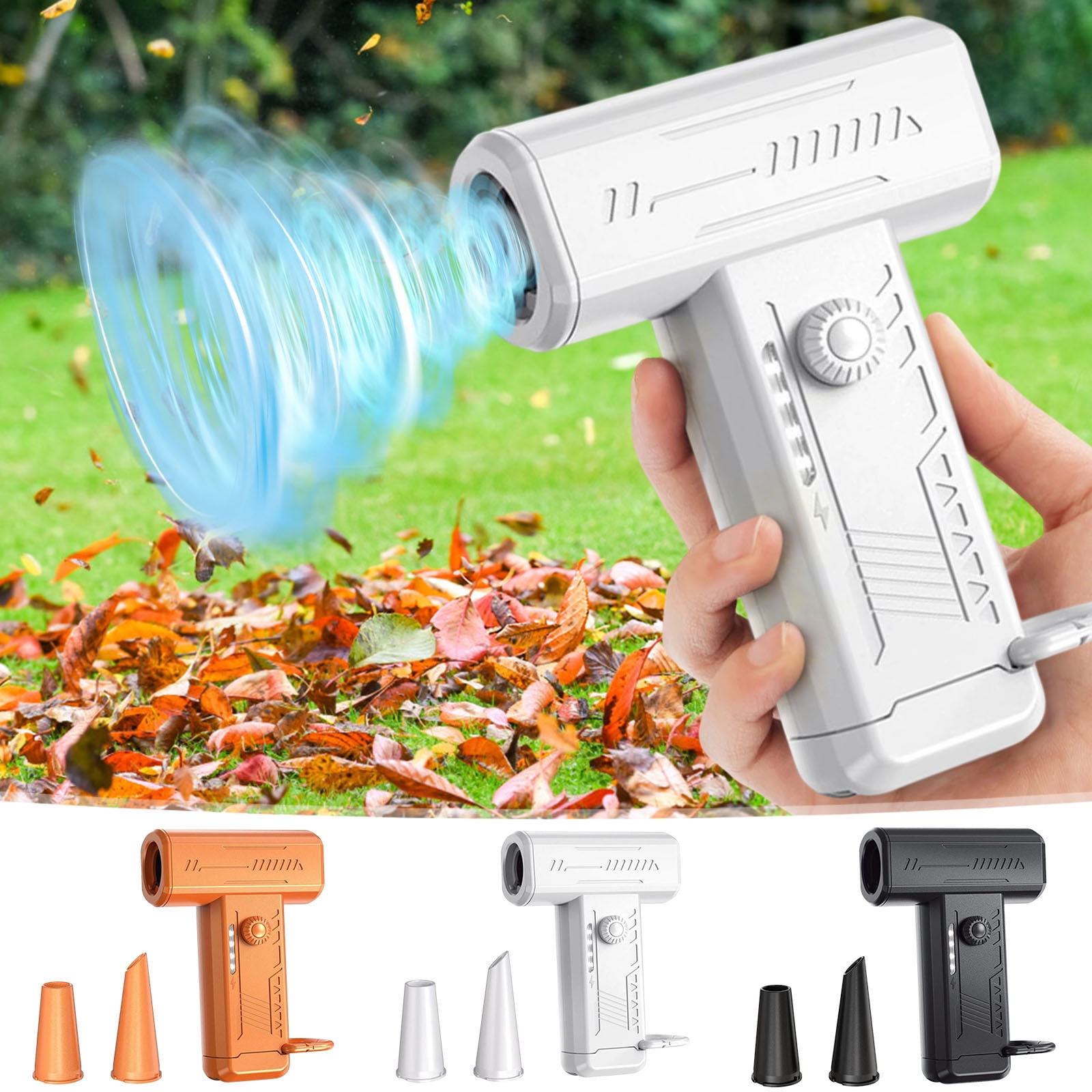 High-Speed Mini Turbocharger Battery Fan with 130000 RPM, LED Light ...