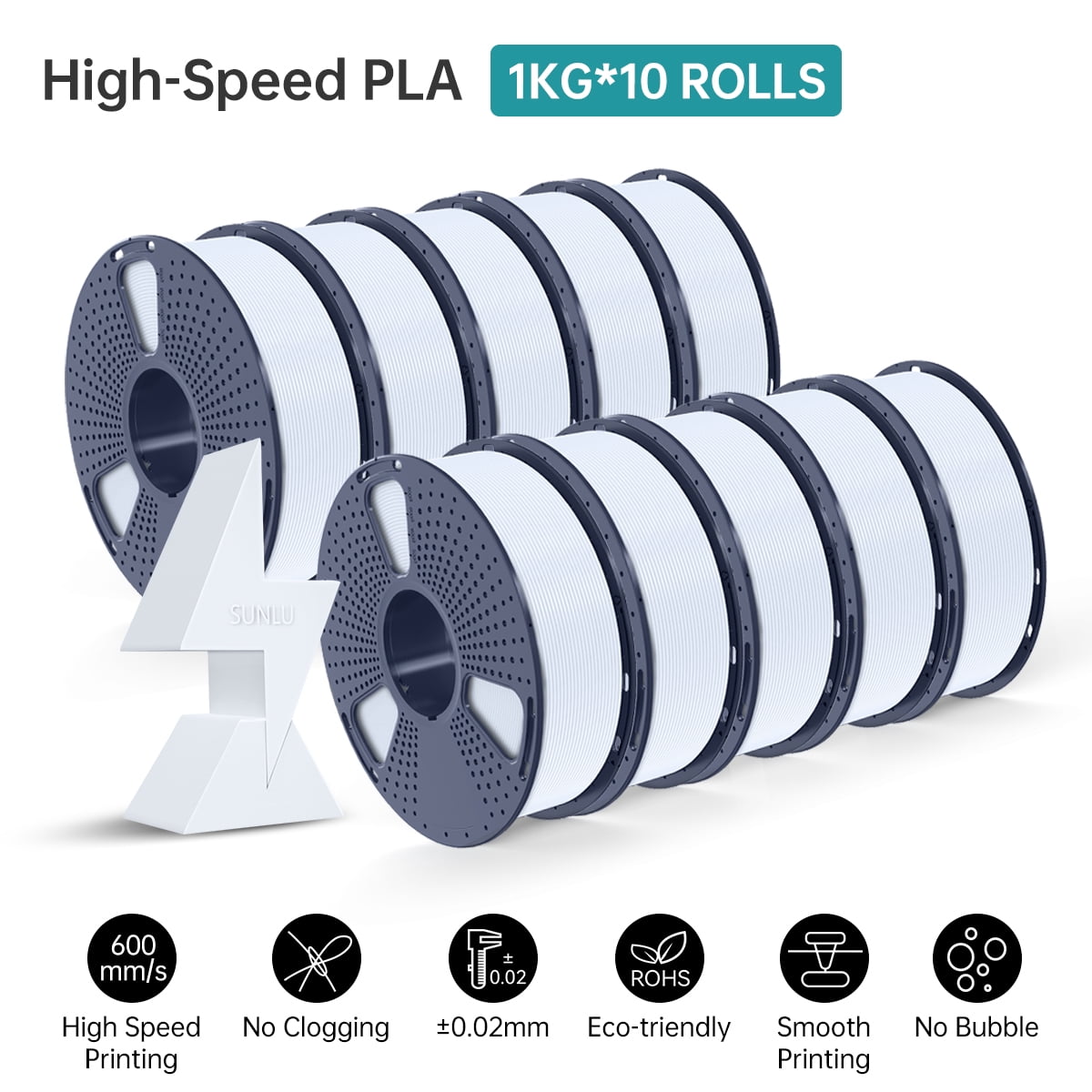 High Speed PLA Filament 1.75mm, SUNLU High-Speed PLA Filament 1kg ...