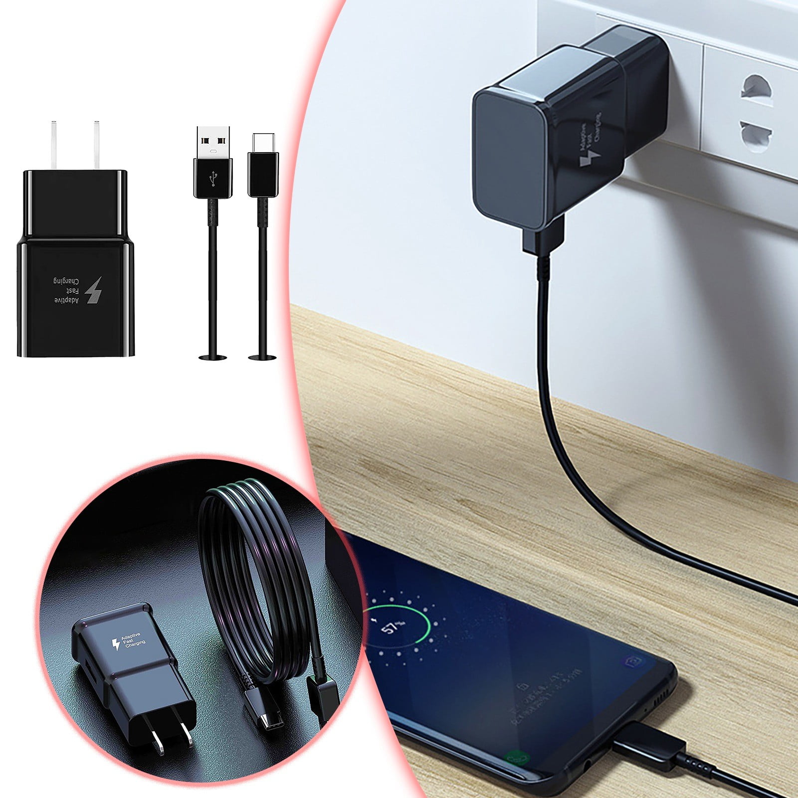 High-Speed Phone Charger Fast Charging Adapter with Type C Data for ...