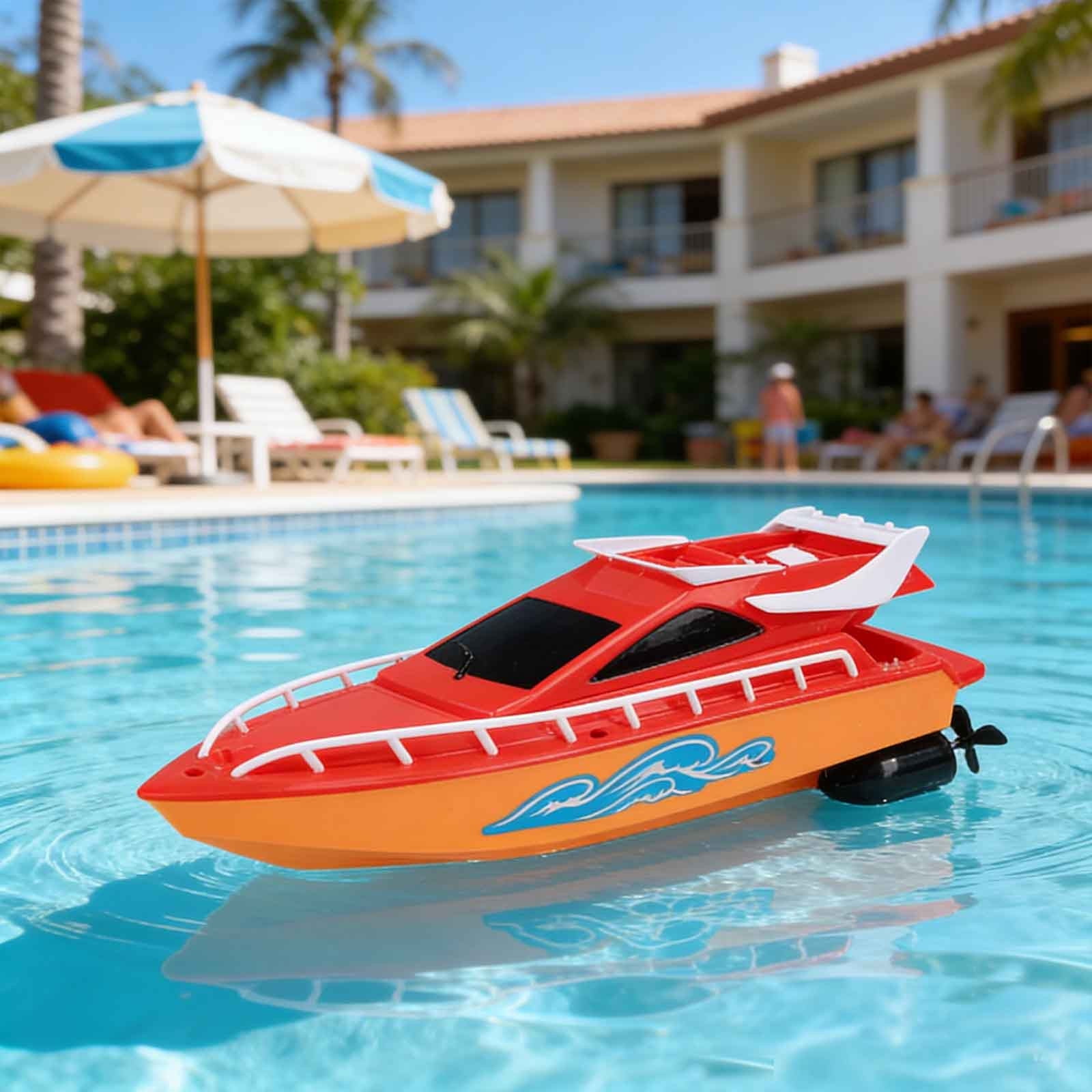 High-Speed RC Boat for Kids, 2.4GHz Remote Control Speedboat Toy, 4-Way ...