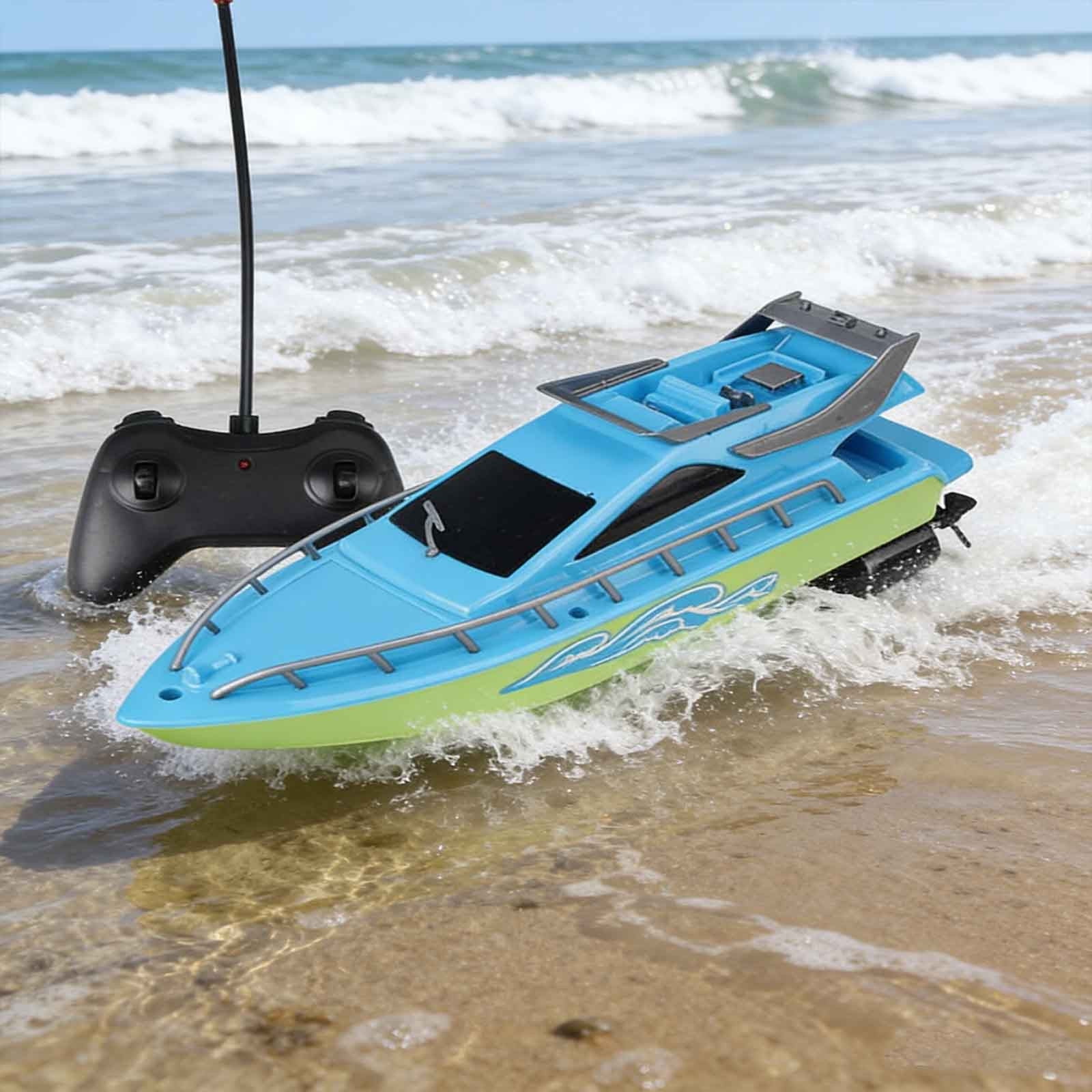 High-Speed RC Boat for Kids, 2.4GHz Remote Control Speedboat Toy, 4-Way ...