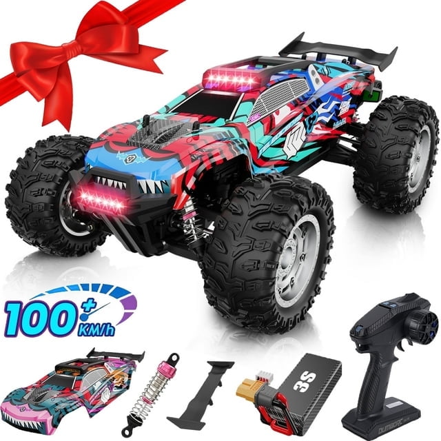 High Speed RC Truck, 1:16 Scale RC Monster Truck, 24+ MPH 4WD Off-Road ...