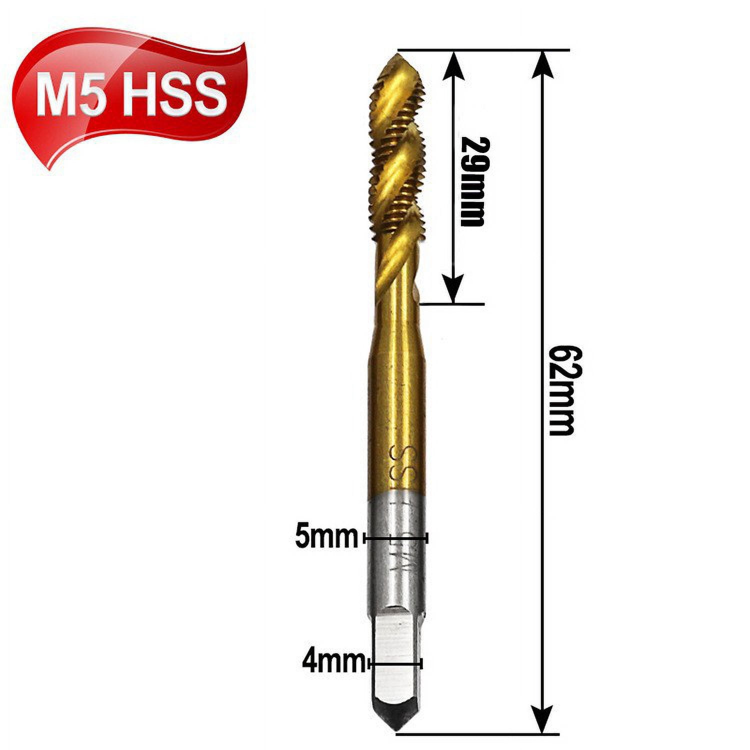 High Speed Steel Spiral Thread Tap for M3 M5 M6 M8 - Sturdy Hand Tap Drill - Walmart.com