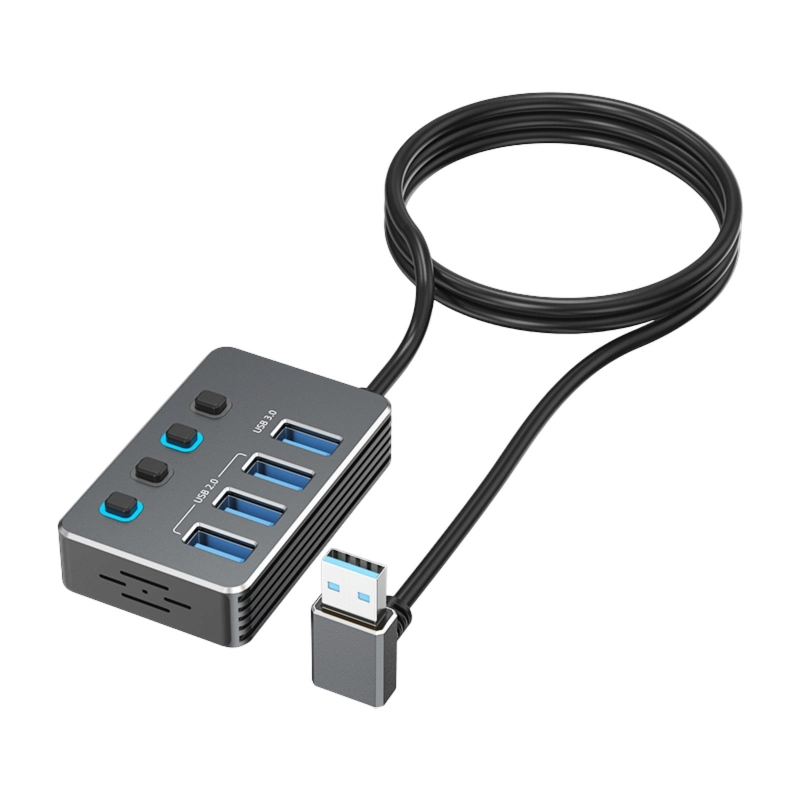 High-Speed USB Adapter: 4 Ports, LED Indicators, Type-C Power - Walmart.com