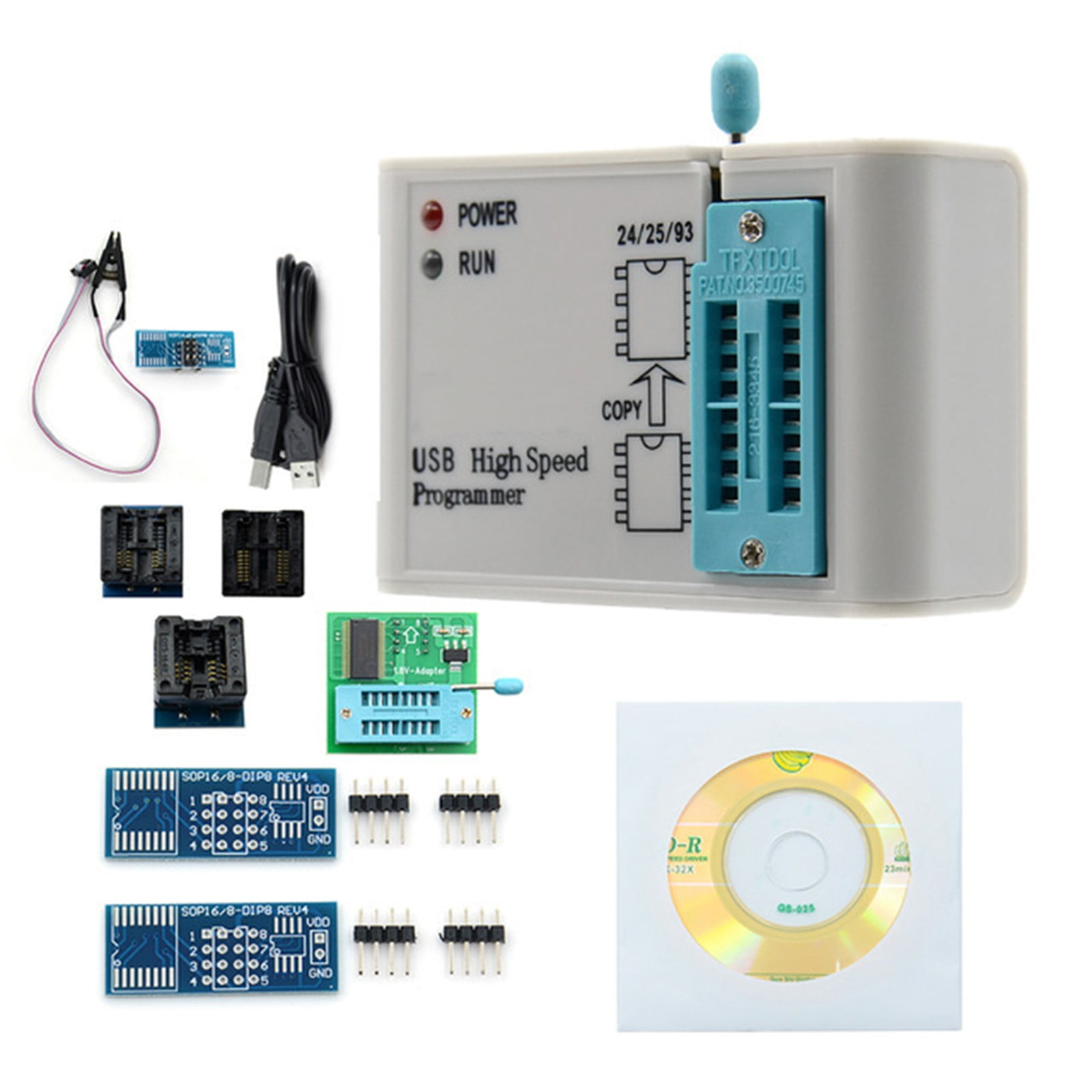 High Speed USB SPI Programmer Support 24 25 93 25 Flash BIOS Full Set ...