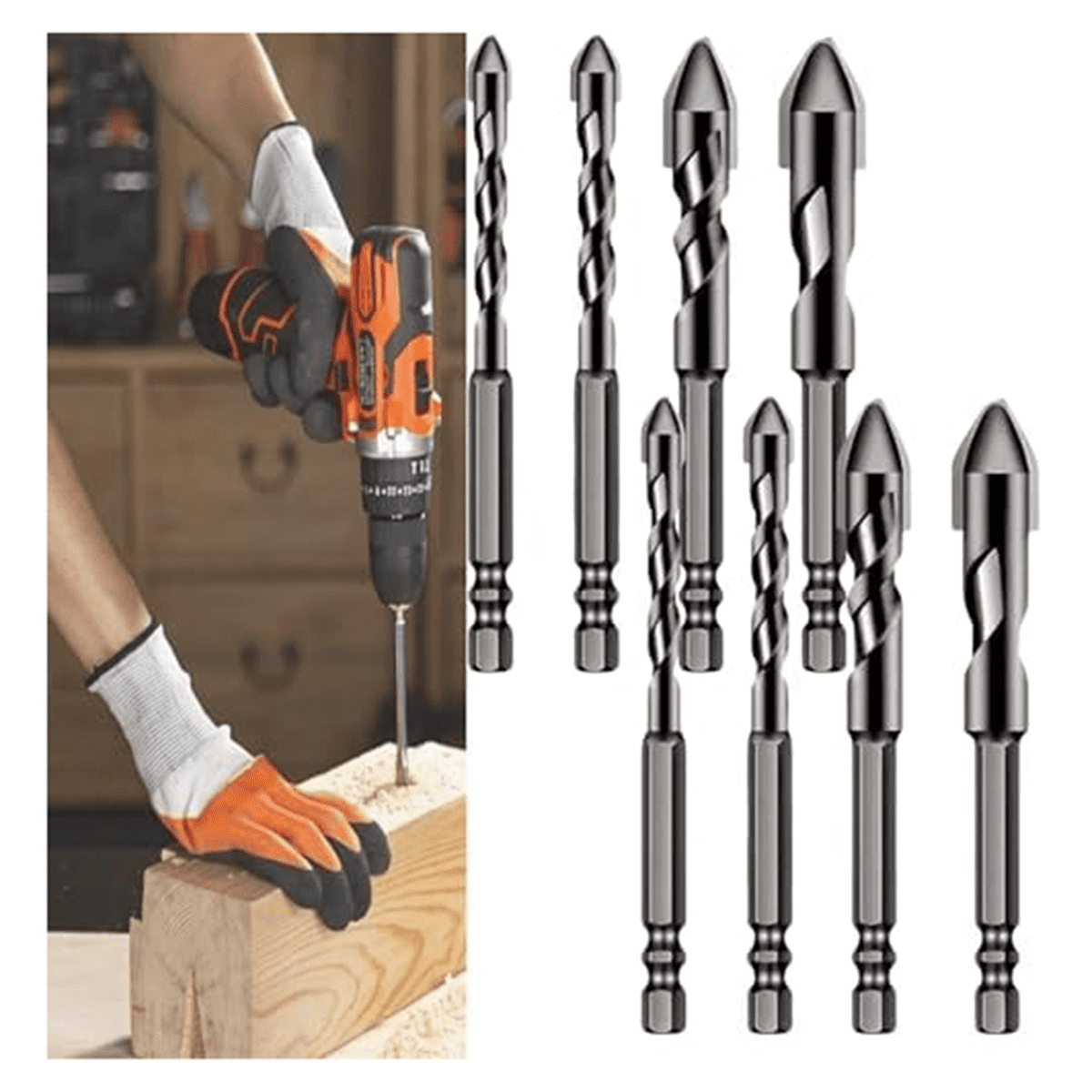 High-Strength Eccentric TwistDrill Bit, 8Pcs High Strength Oblique ...