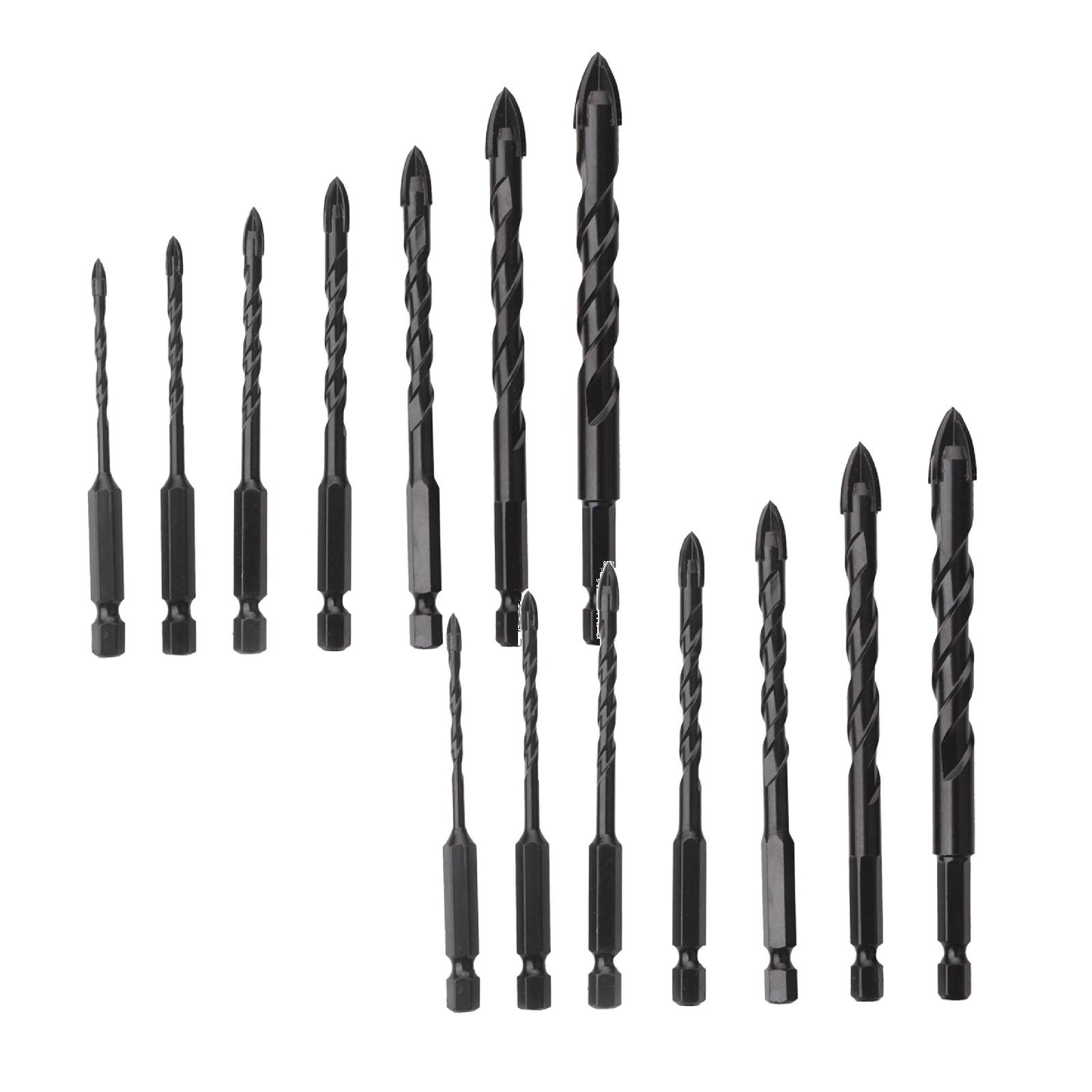 High-Strength Four-Edge Cross Drill Bit Set（7 size）, Multi-Purpose ...
