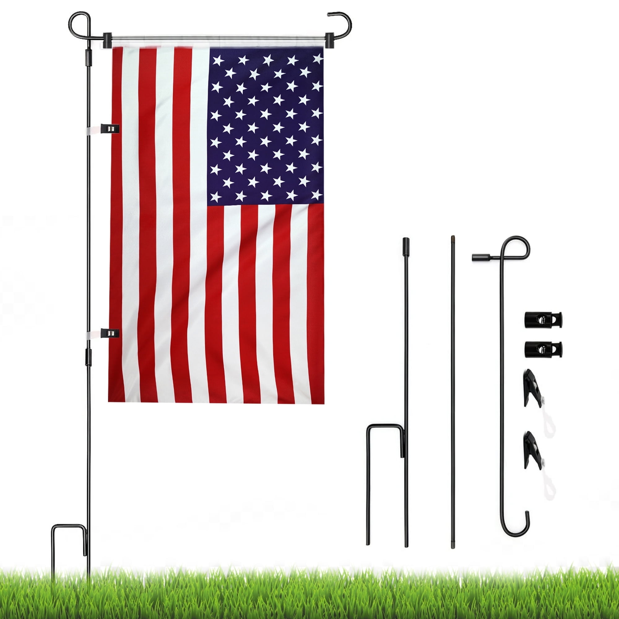 High-Strength, Weather-Proof Garden Flag Stand Kit with Anti-Wind ...