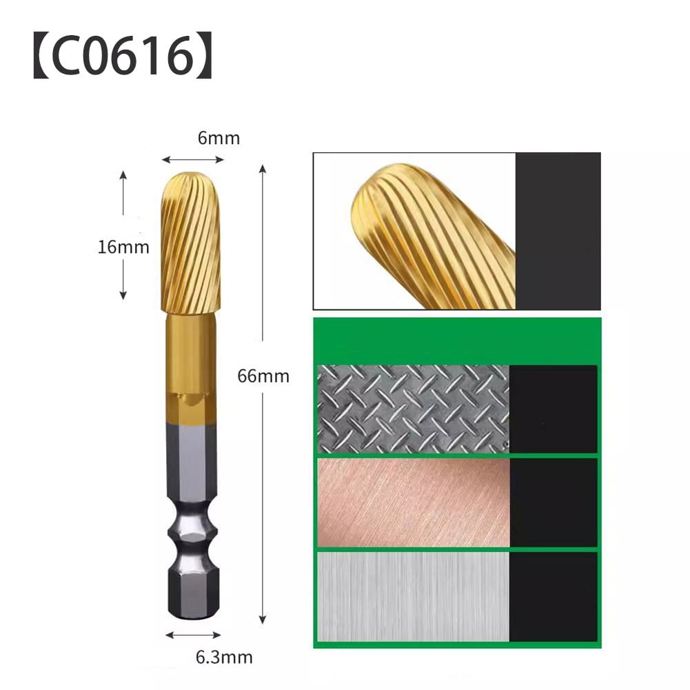 High Strength Rotary Rasp Drill Bit with Dual Slots 6 3mm Shank ...
