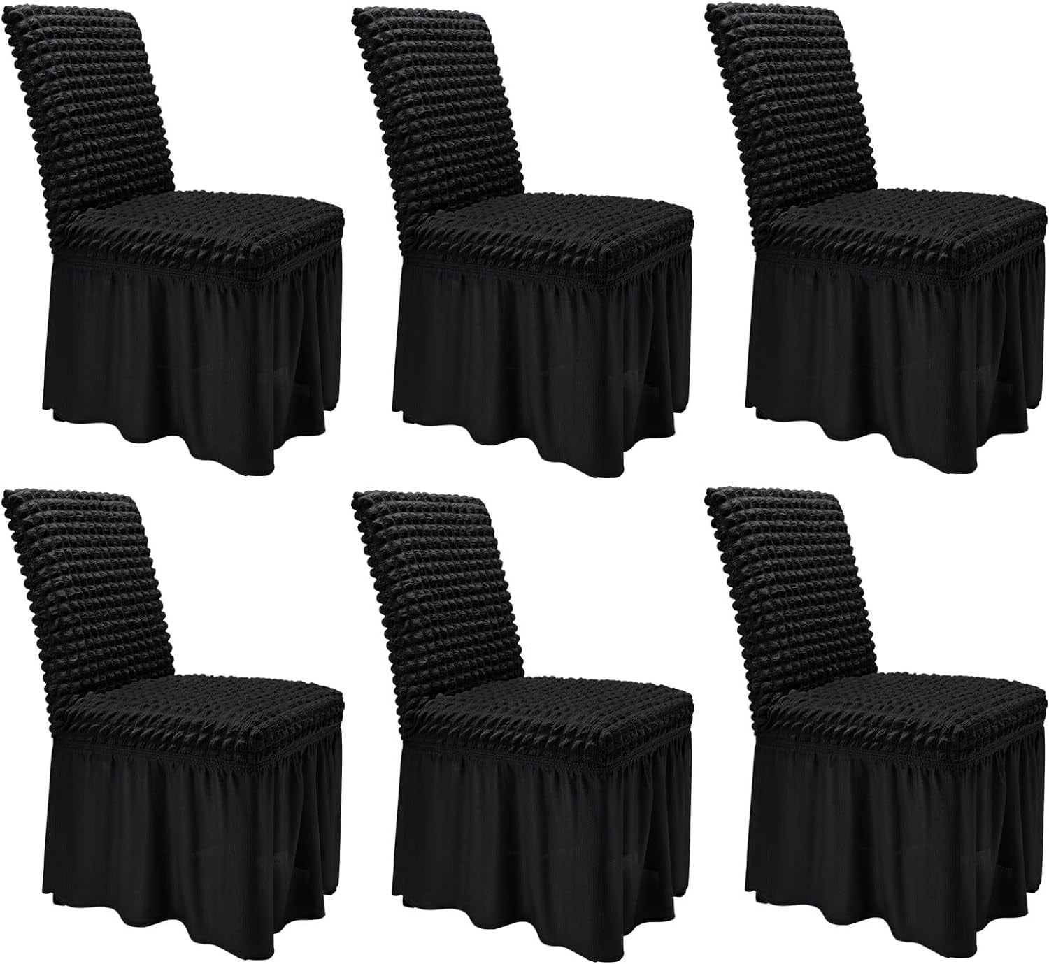 High Stretch Chair Covers for Dining Chairs Covers Set of 6 Removable ...