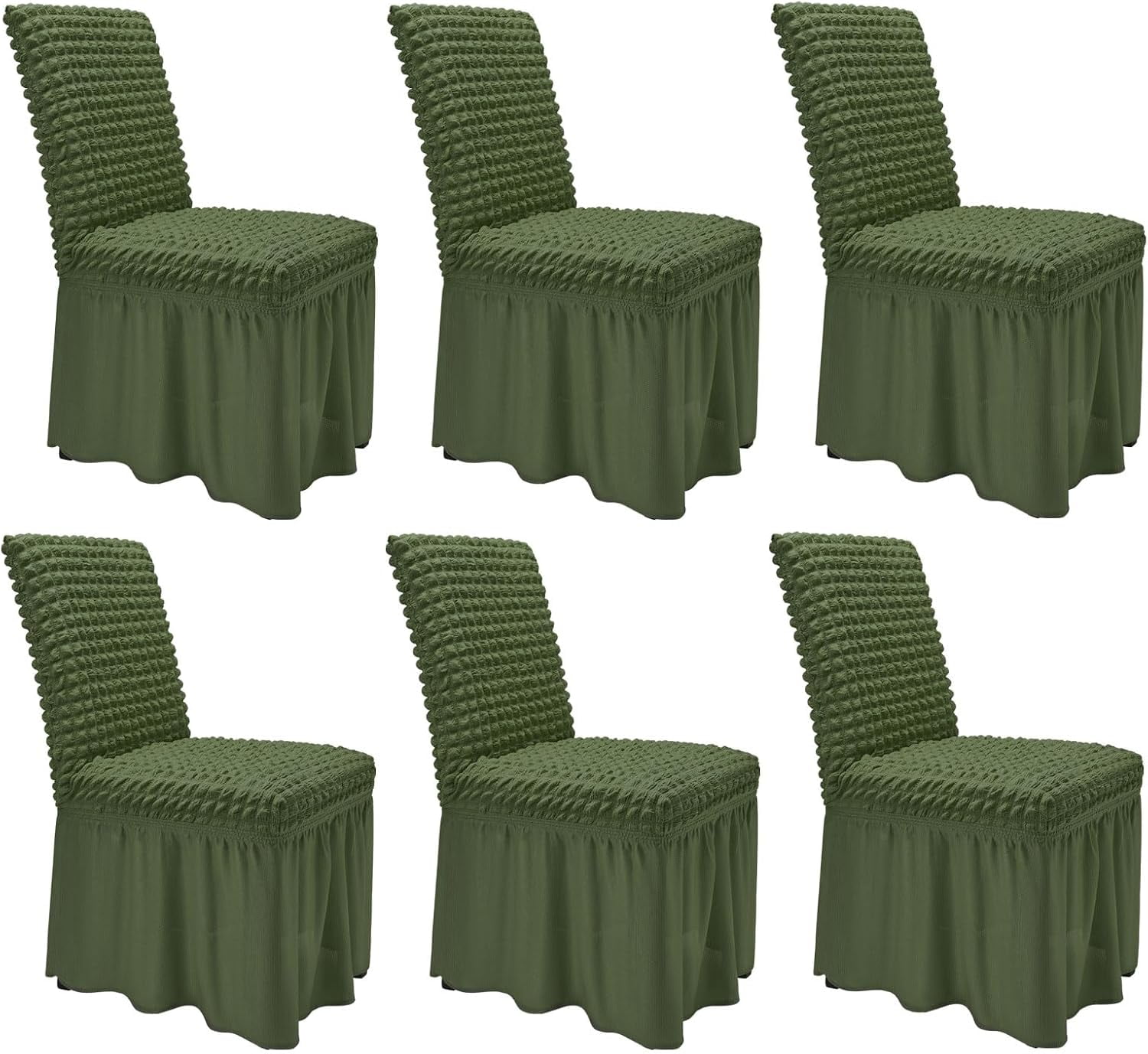 High Stretch Chair Covers for Dining Chairs Covers Set of 6 Removable ...