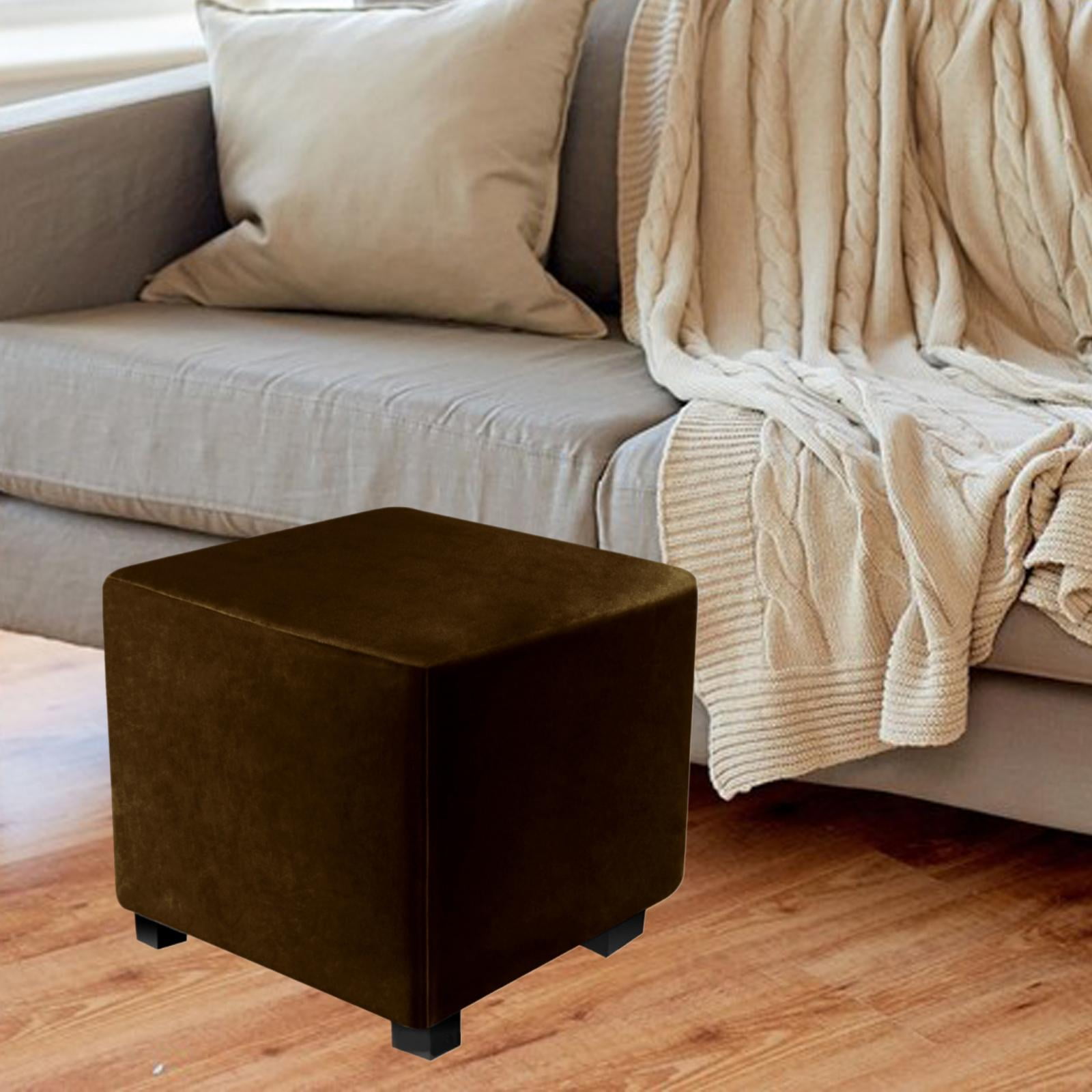 High Stretch Square Chair Cover Stool Furniture Protector Washable ...