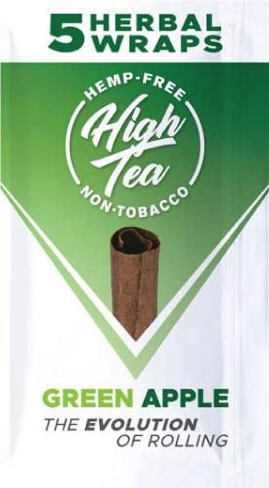 High Tea Non Tobacco All Natural Herbal Smoking Wraps - Green Apple ...