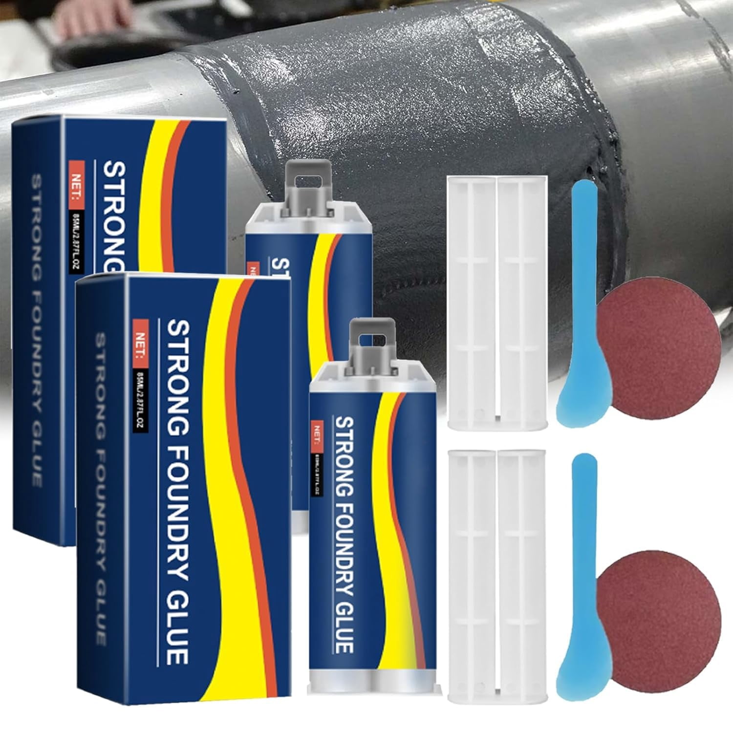 High Temp Metal Repair Glue, Iron-Like Strength Strong Foundry Glue Set ...