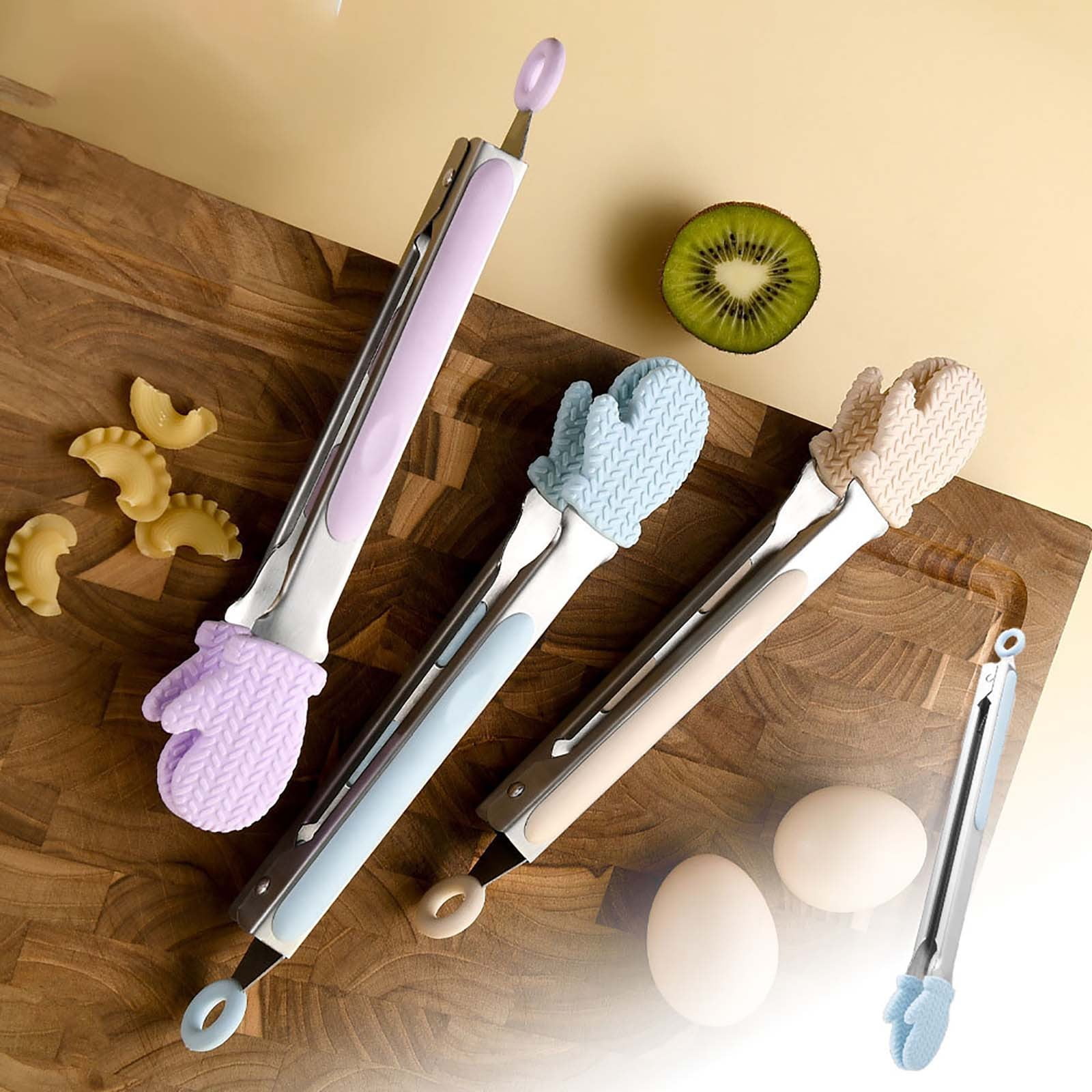 High Temperature Kitchen Silicone Food Tongs for Steak Bread Baking and ...