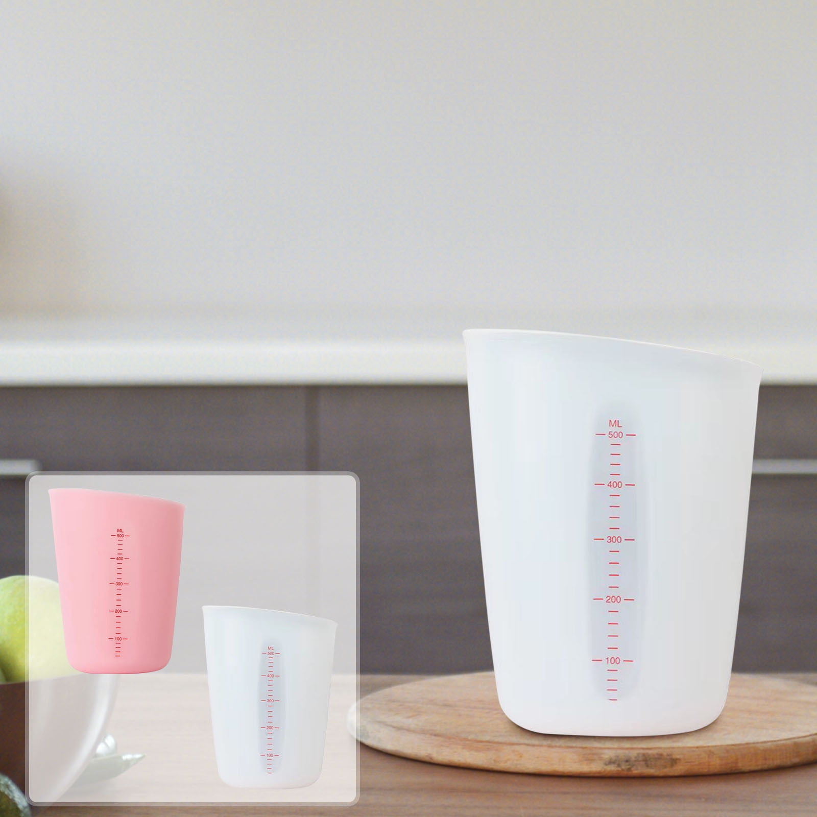 High Temperature Measuring Cup 500ml – Clear Double Scale Milliliter ...