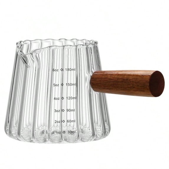 High Temperature Resistant Side Wooden Handle With Scale Small Milk Cup ...