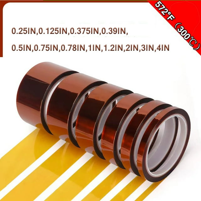 High Temperature Tape, Polyimide Film with Silicone Adhesive, 500°F Resistance, High Temp ...