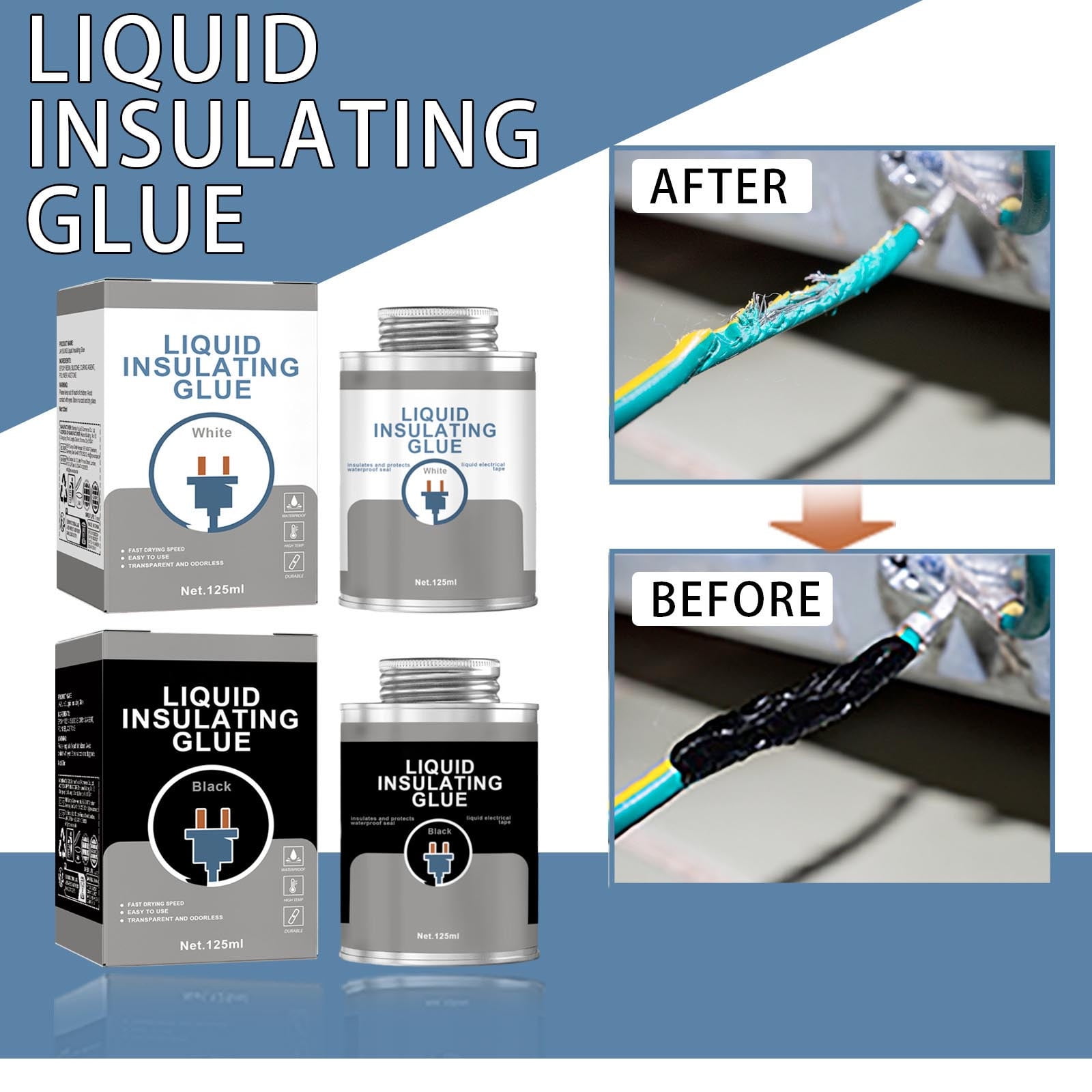 High-Temperature Transparent Electrical Insulation Adhesive Glue 125ml ...