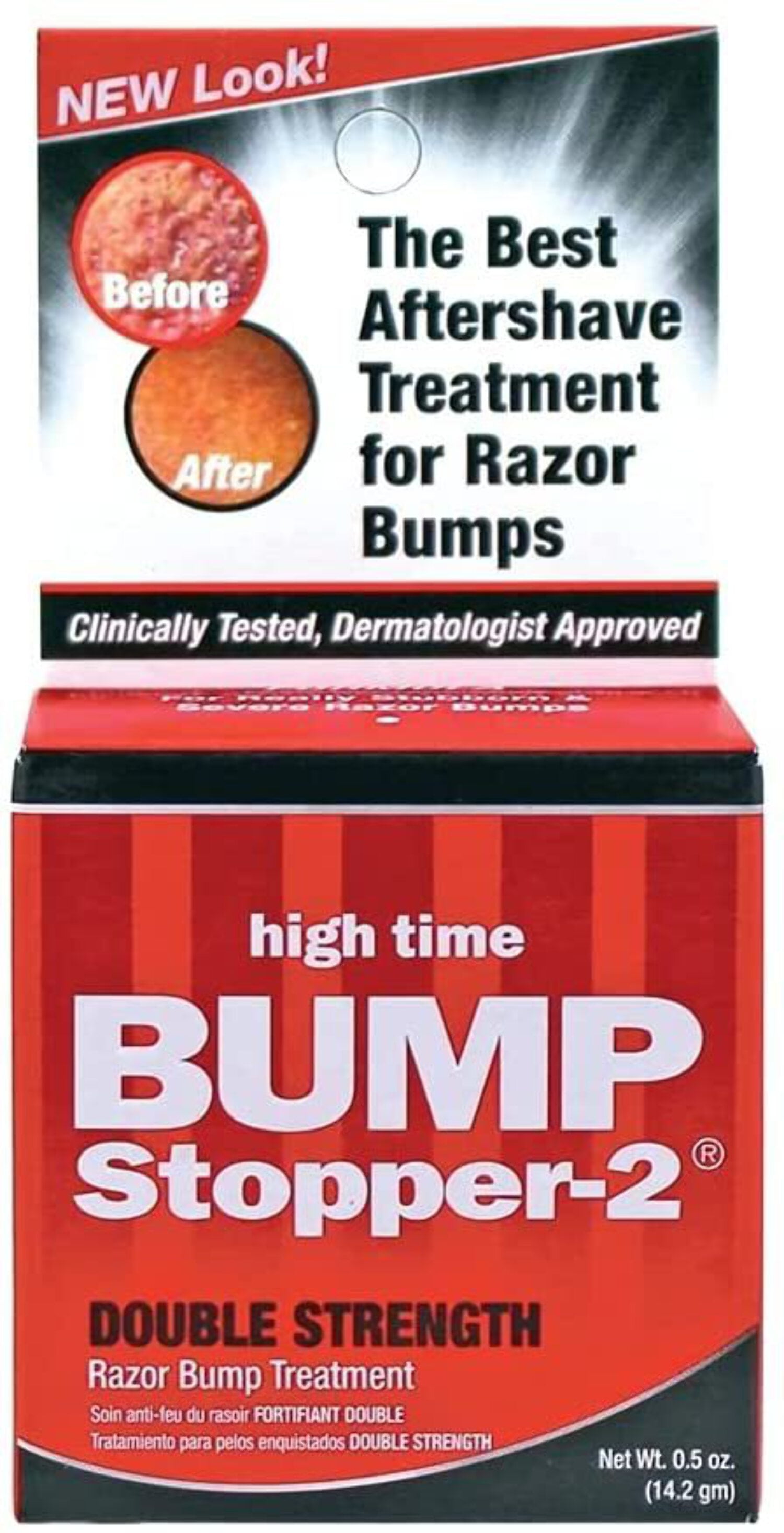 High Time Bump Stopper-2 Double Strength Razor Bump Treatment, 0.5 oz ...