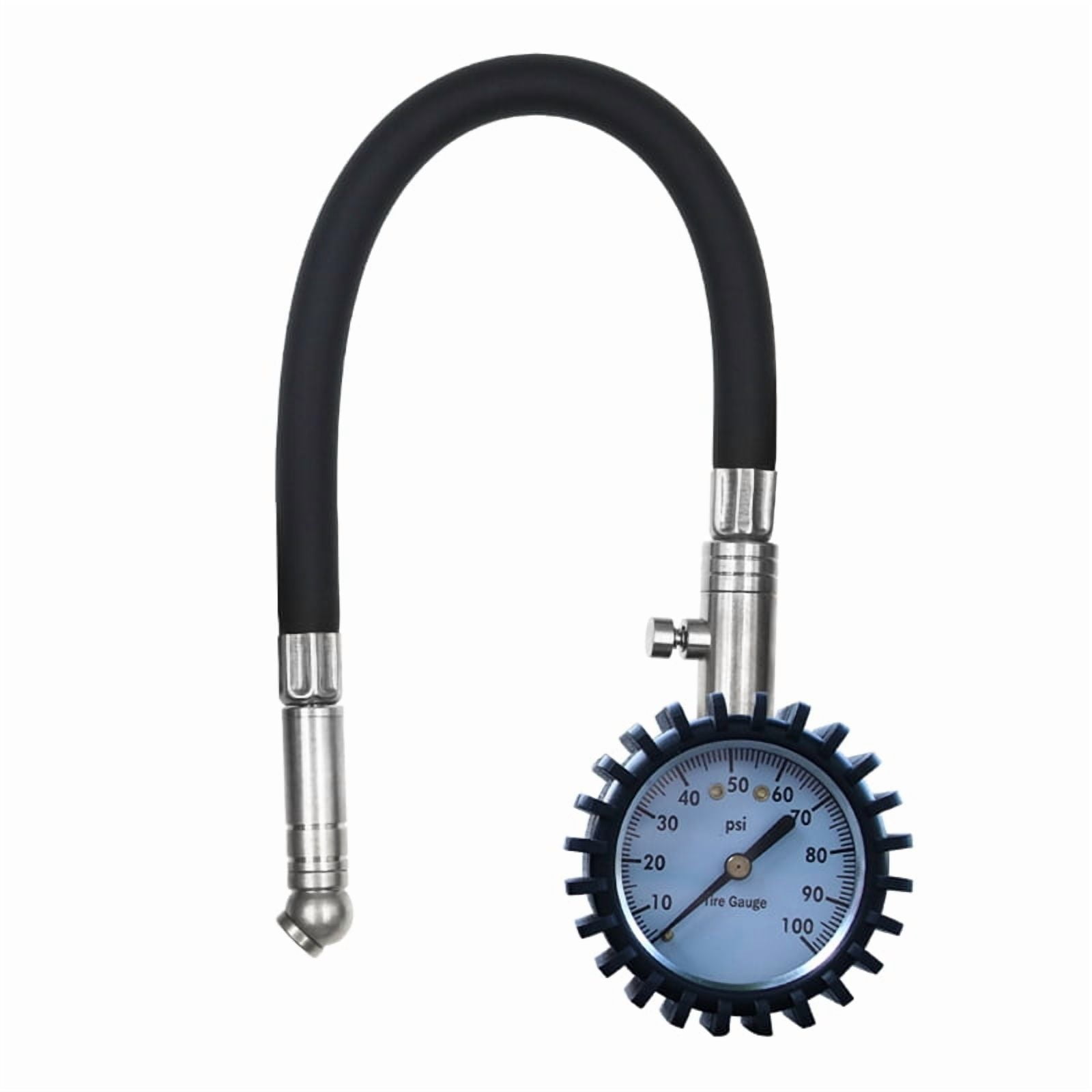 High Tire Pressure Gauge with Deflator 0-100PSI Tire Air Pressure Gauge ...