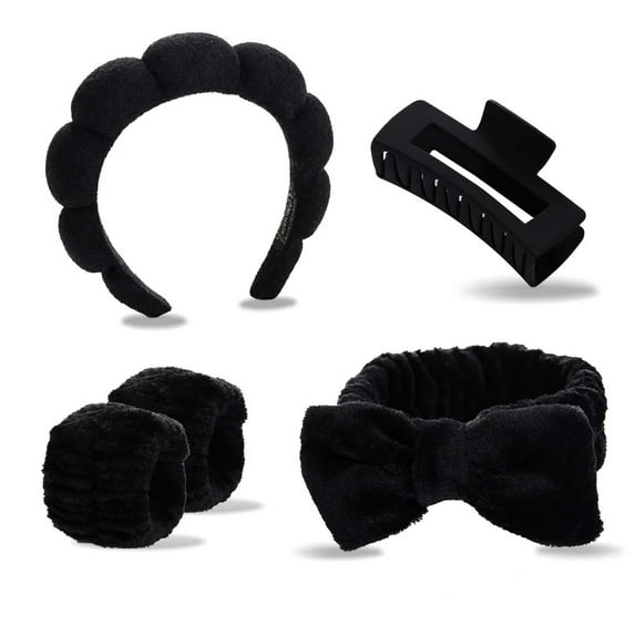 High Top Knot Hairbands Set of Five Sponge Twisted Hair Accessories ...