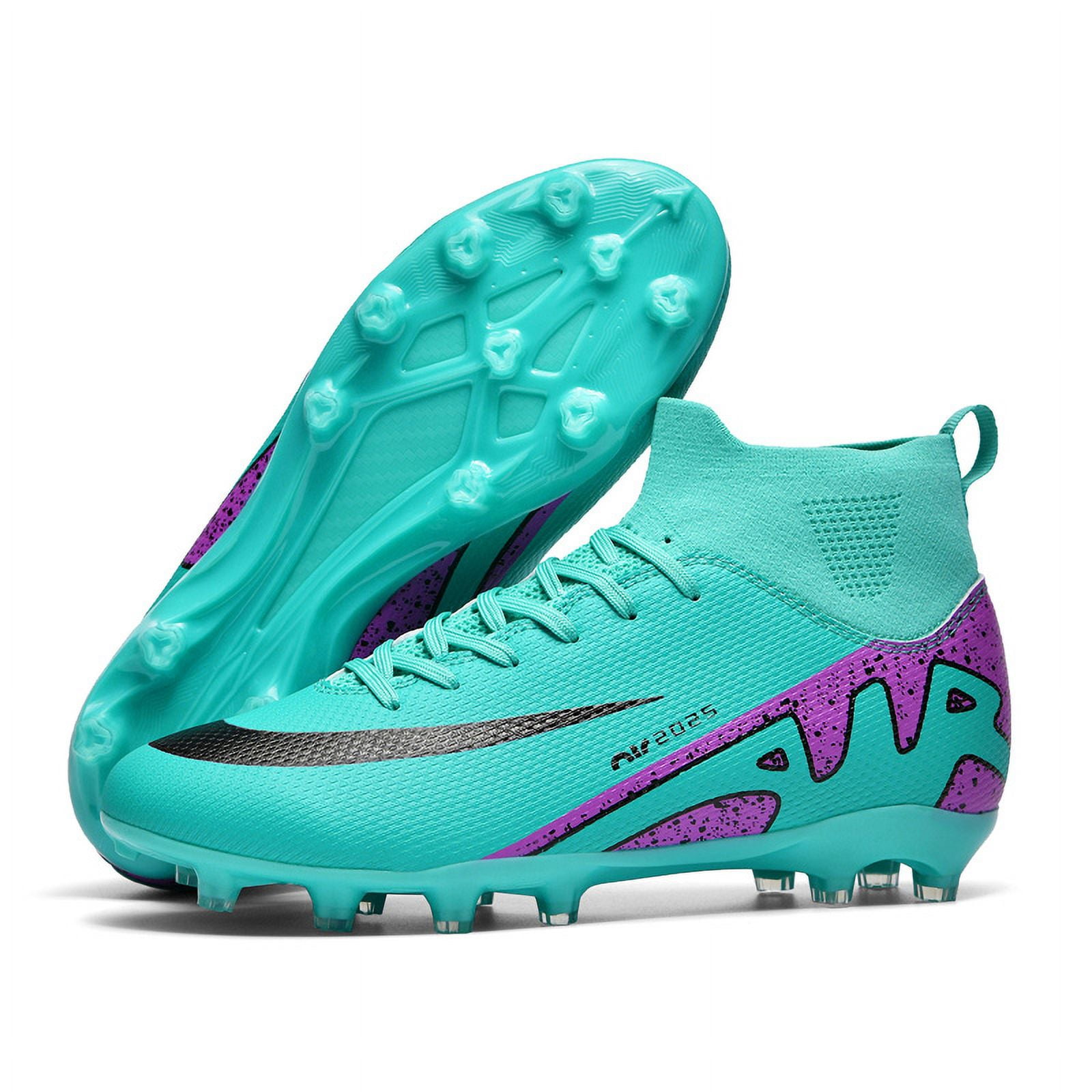 High-Top Turf Soccer Shoes Long Spikes Artificial Turf Nail Football ...