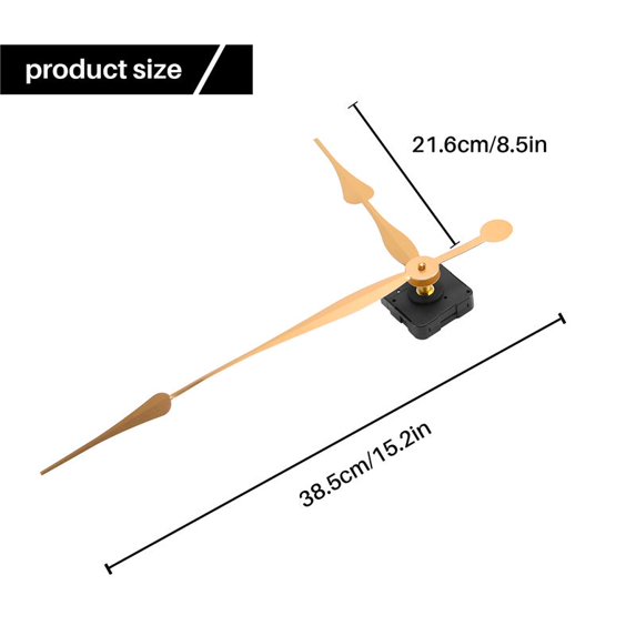 High Torque Long Shaft Clock Movement Mechanism with 12 Inch Spade ...