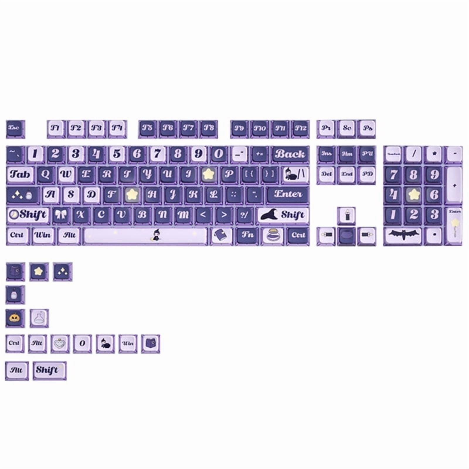 High Transparency PC Keycaps Set Cute Cartoon Backlit Keycap MDA 120Key ...