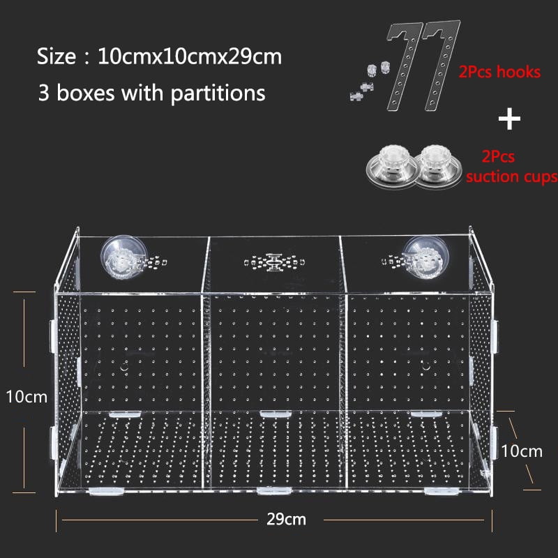 High Transparent Acrylic Aquarium Fish Breeding Isolation Box Fish ...