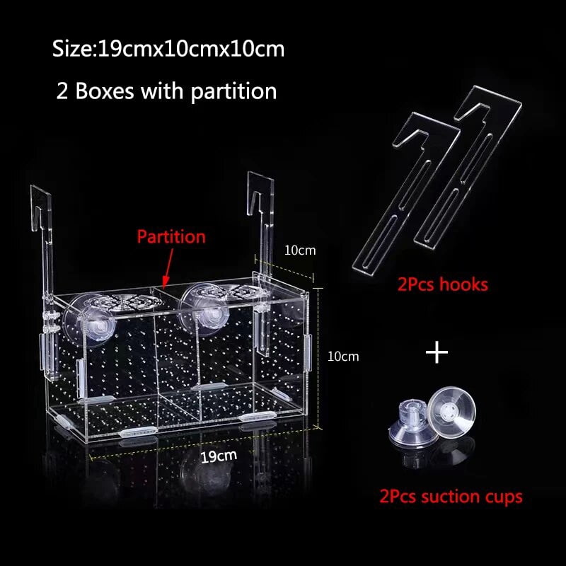 High Transparent Acrylic Aquarium Fish Breeding Isolation Box Fish ...