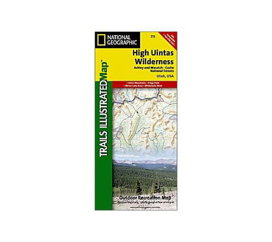 High Uintas Wilderness National Geographic Map - Walmart.com