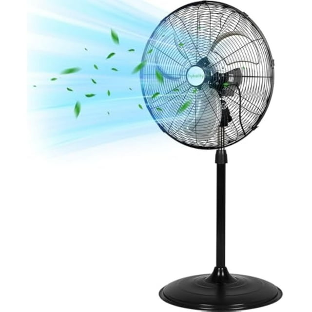 High Velocity Pedestal Oscillating Fan 5200 CFM 3-Speed Industrial ...