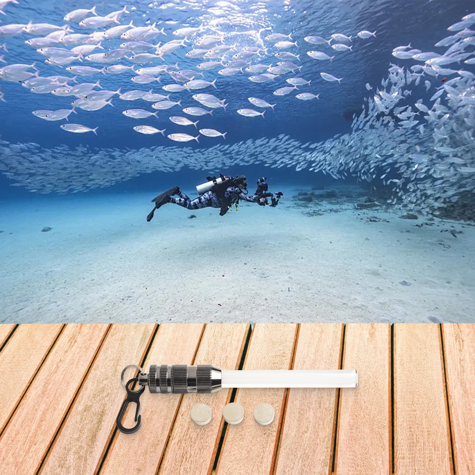 High-Visibility Diving Signal Light With Long Battery Life Waterproof ...