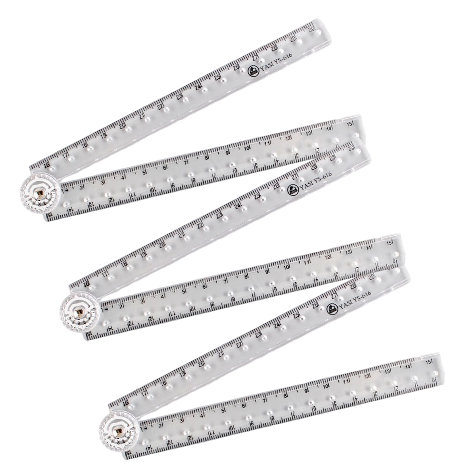 High-Visibility Foldable Measuring Ruler - Shatterproof Polyacrylate ...