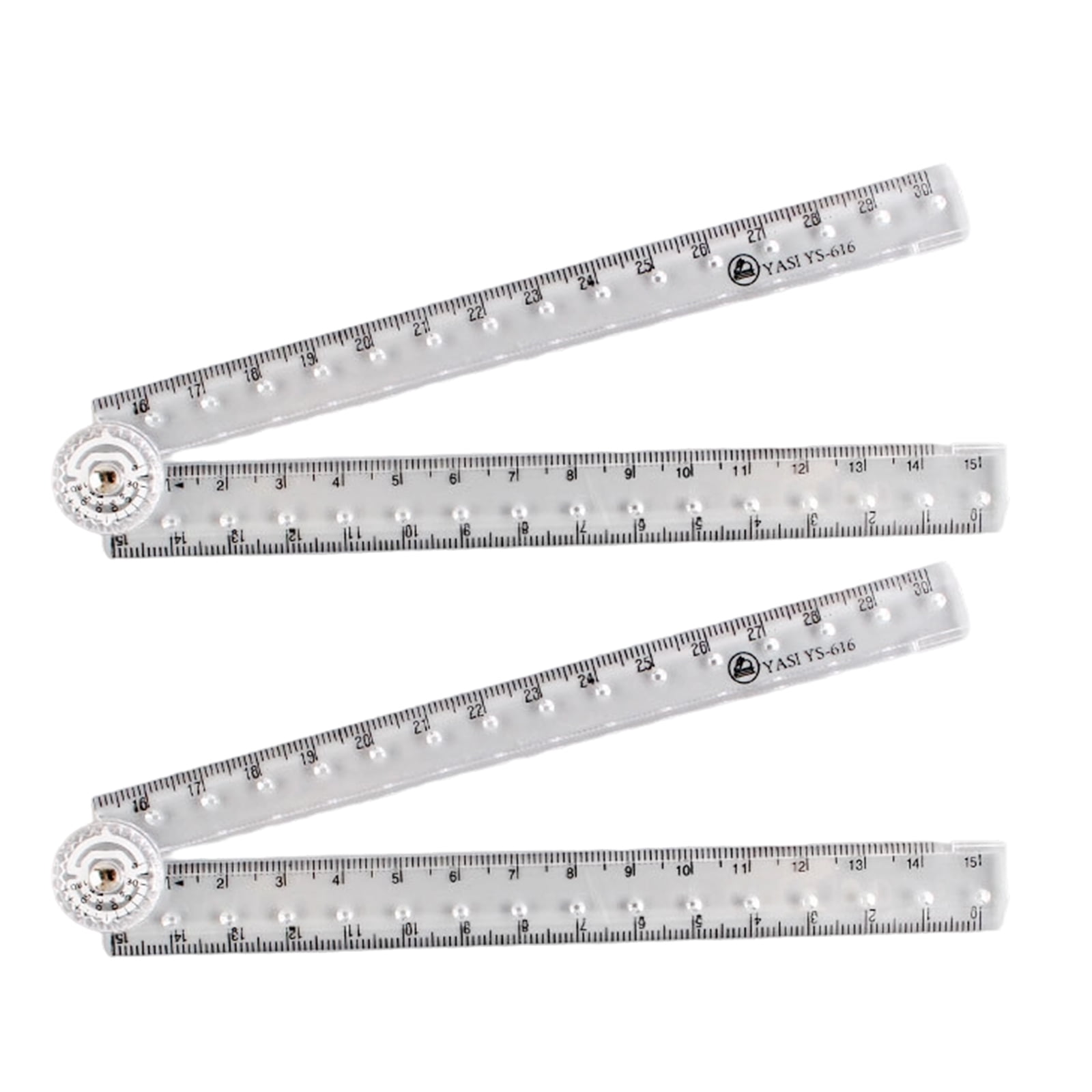 High-Visibility Foldable Measuring Ruler - Shatterproof Polyacrylate ...