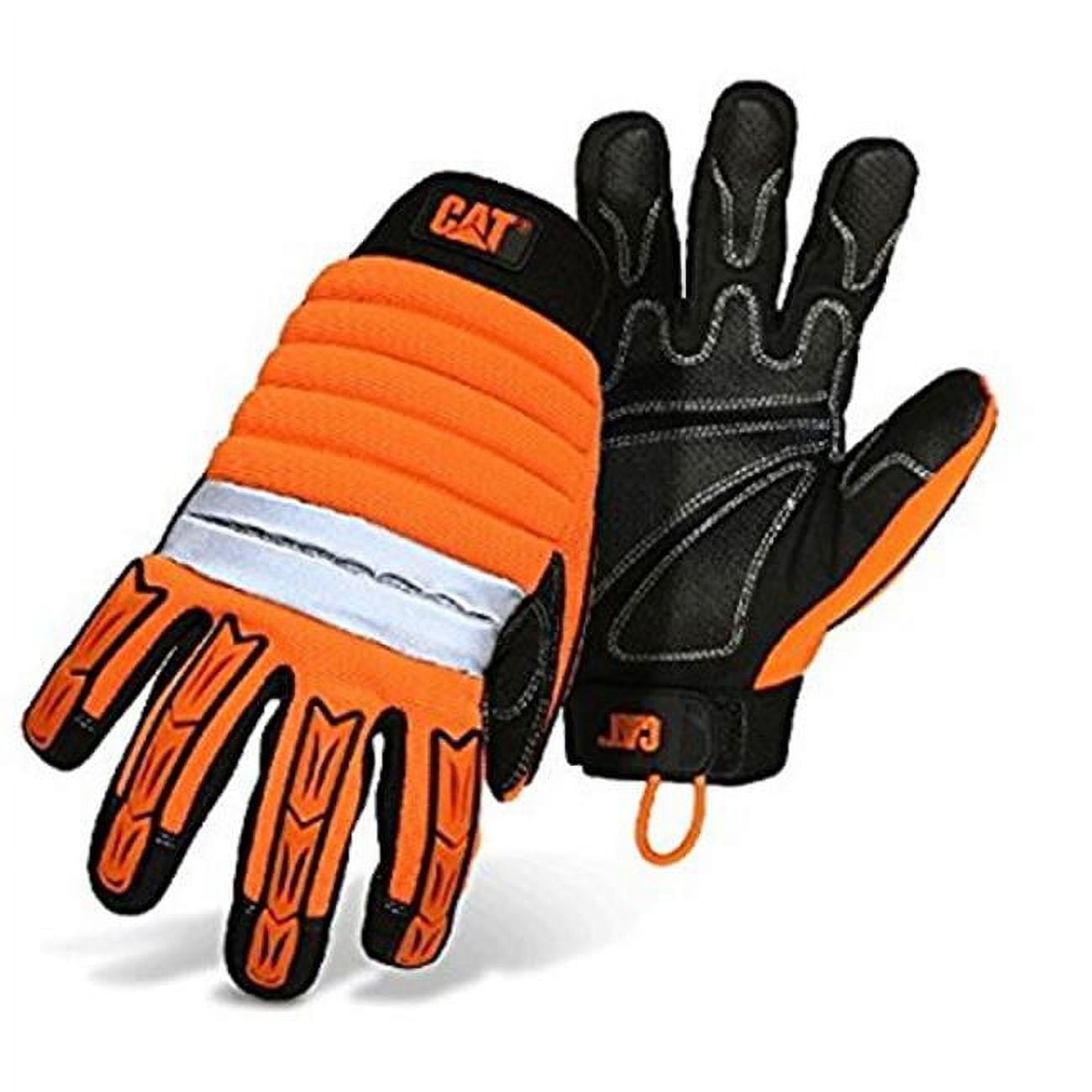High Visibility High Impact Gloves with Reinforced Palm, Large ...