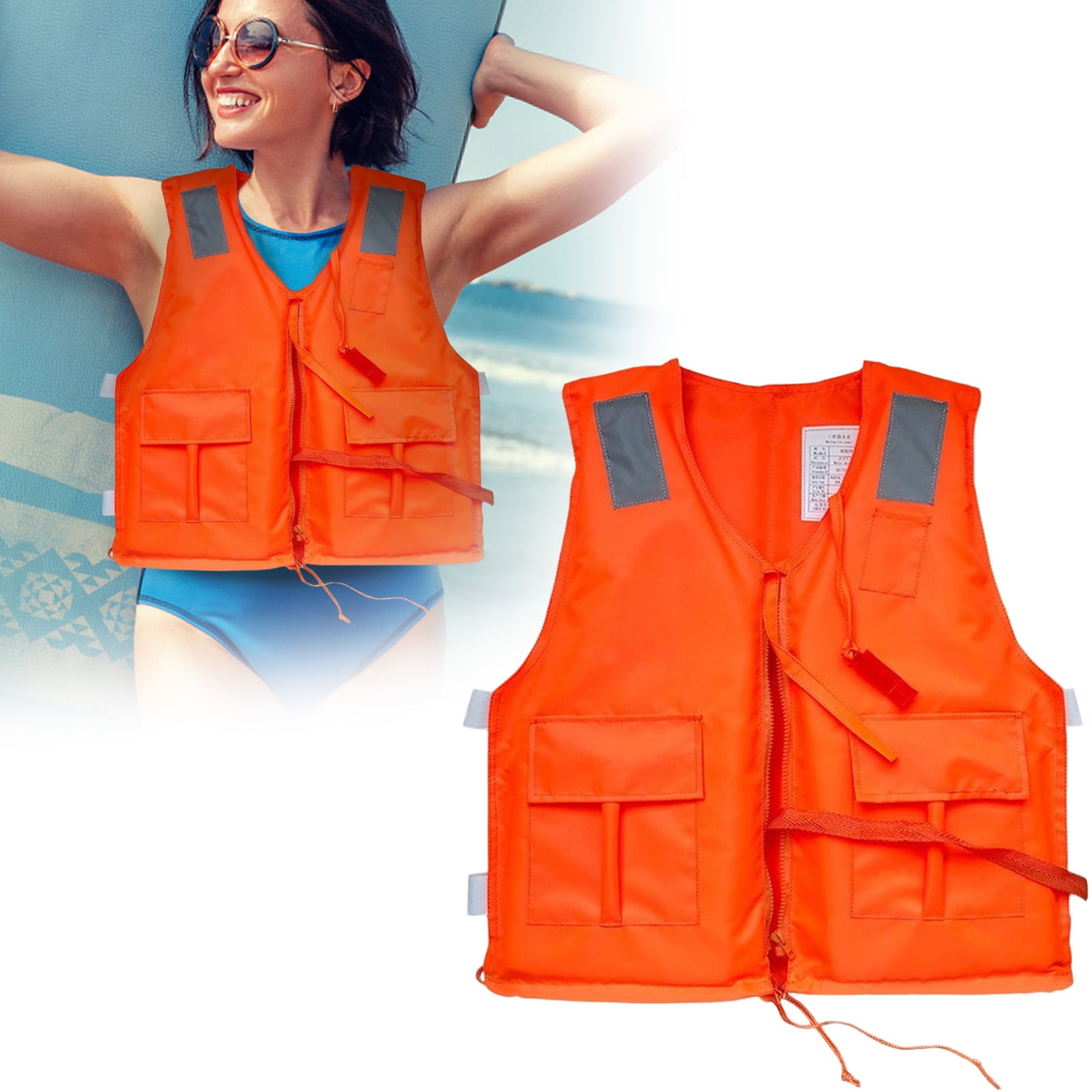 High Visibility Life Jacket For Adults And Teens Durable Fabric Life ...