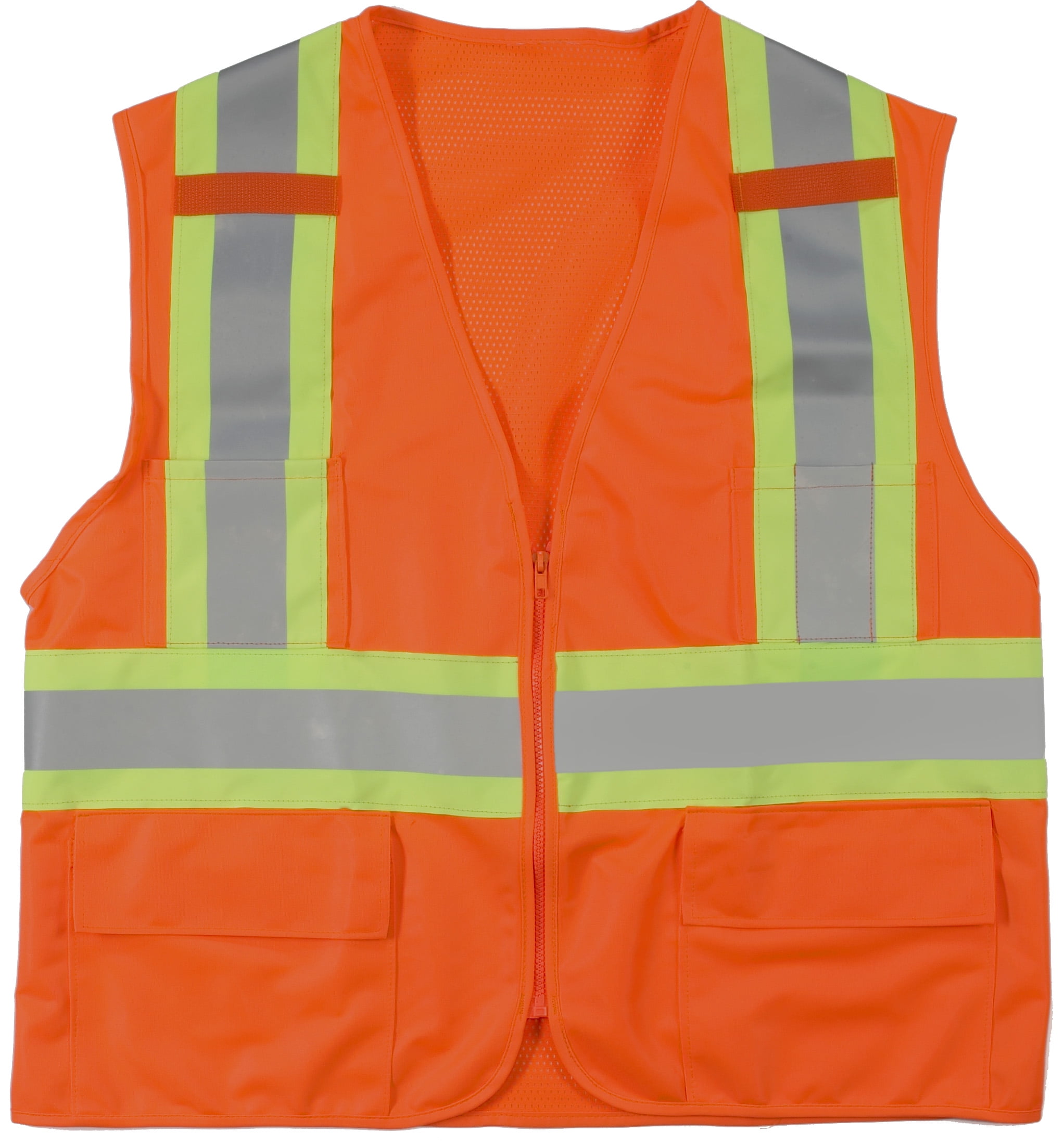 High Visibility Polyester ANSI Class 2 Surveyor Safety Vest with Pouch ...