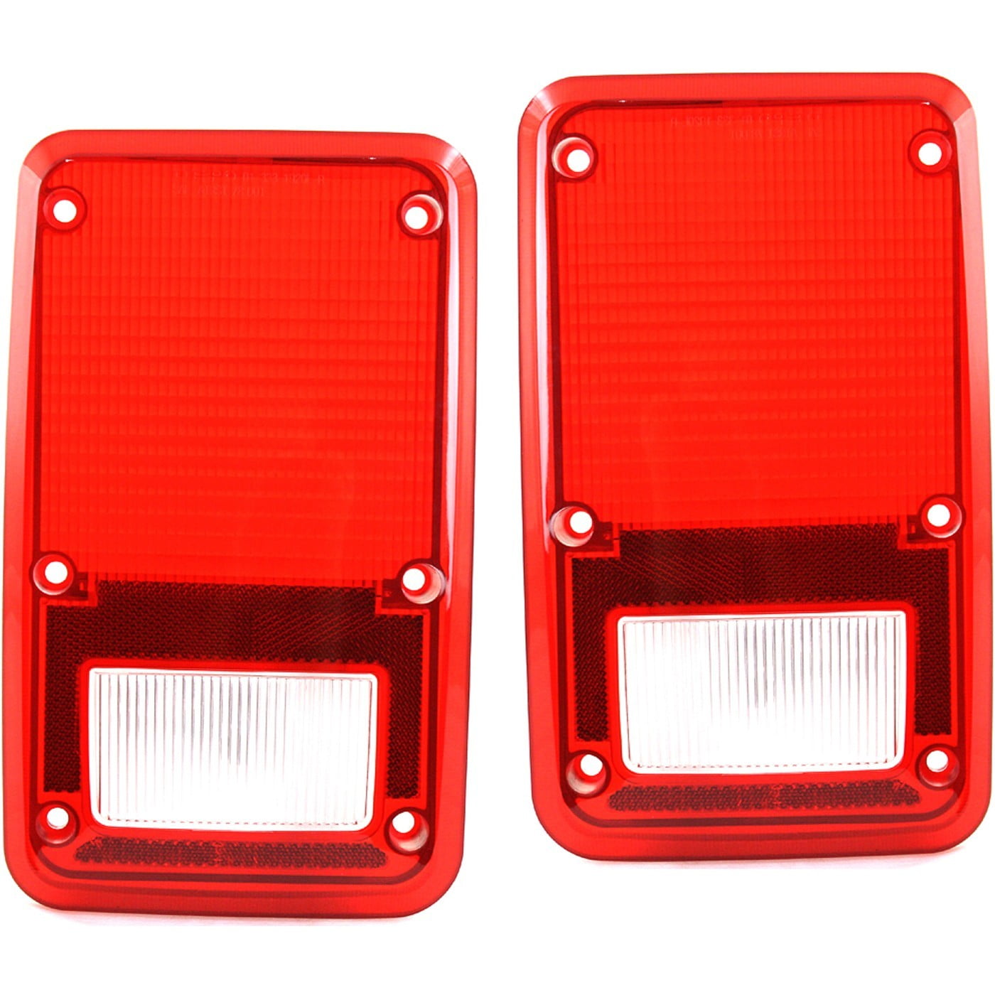 High-Visibility Red Tail Light Lens Set of 2 for Ram for Van LH & RH ...