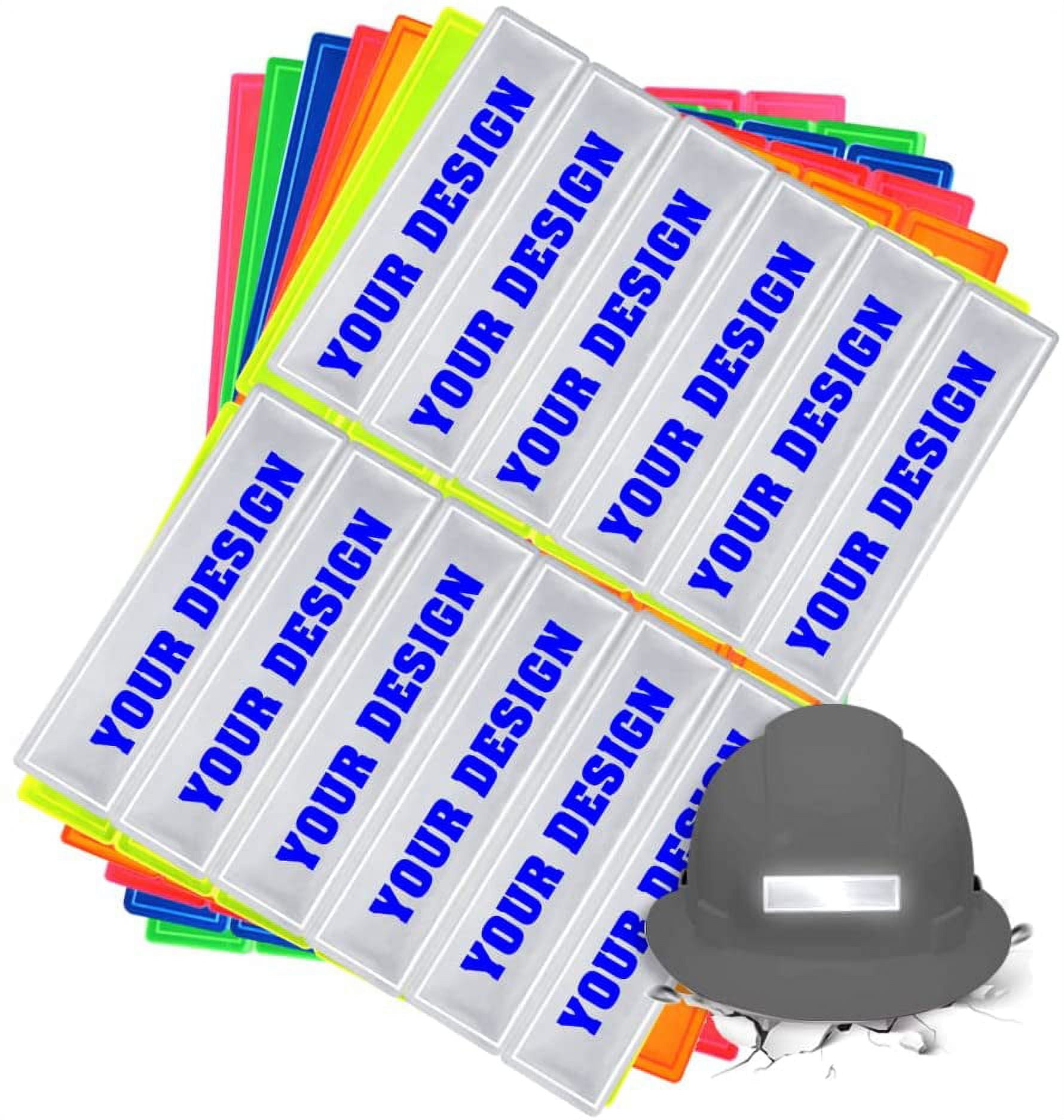 High Visibility Reflective Safety Hard Hat Sticker Customize Logo Hi ...