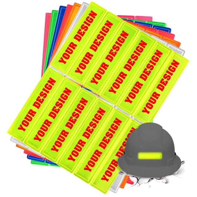 High Visibility Reflective Safety Hard Hat Sticker Customize Logo Hi ...