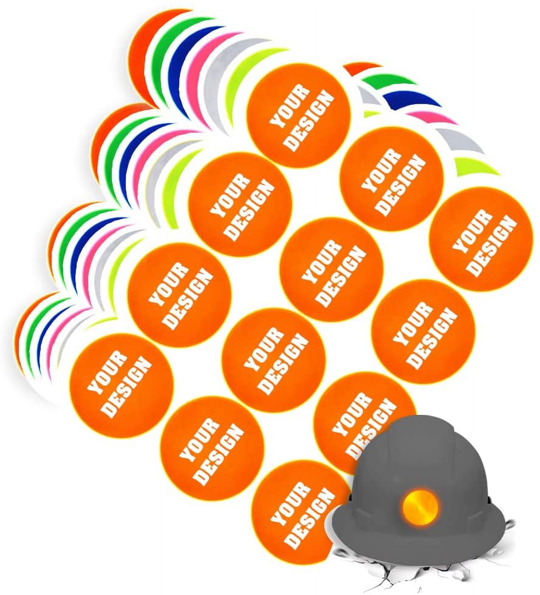 High Visibility Reflective Safety Hard Hat Sticker Customize Logo Hi ...