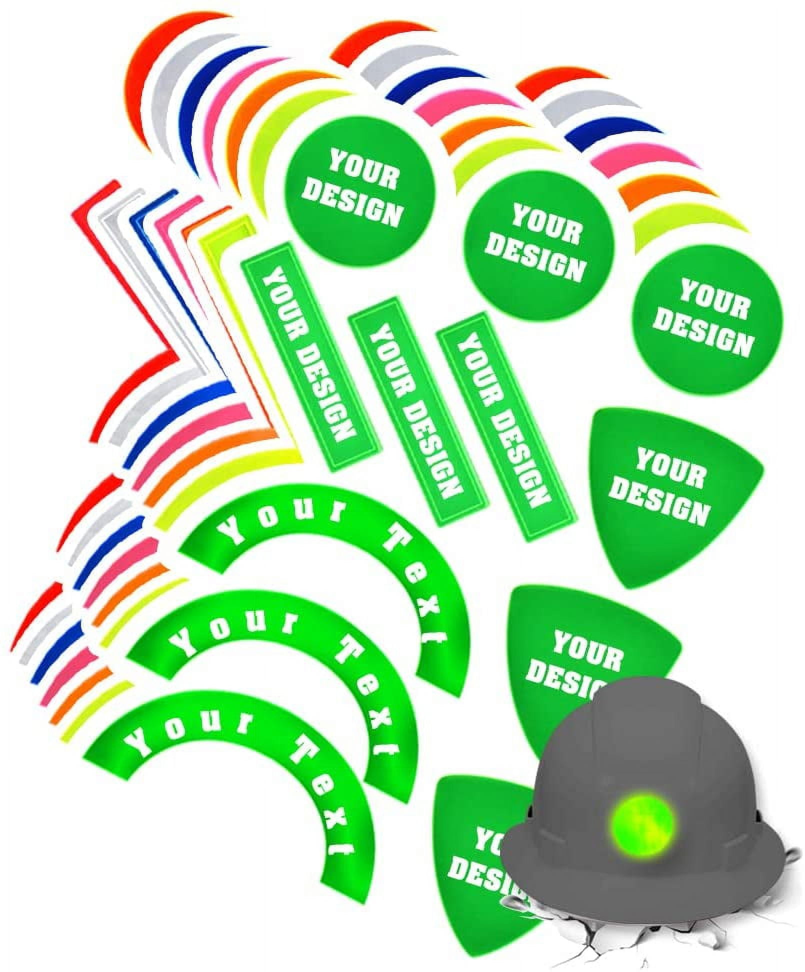 High Visibility Reflective Safety Hard Hat Sticker Customize Logo Hi ...