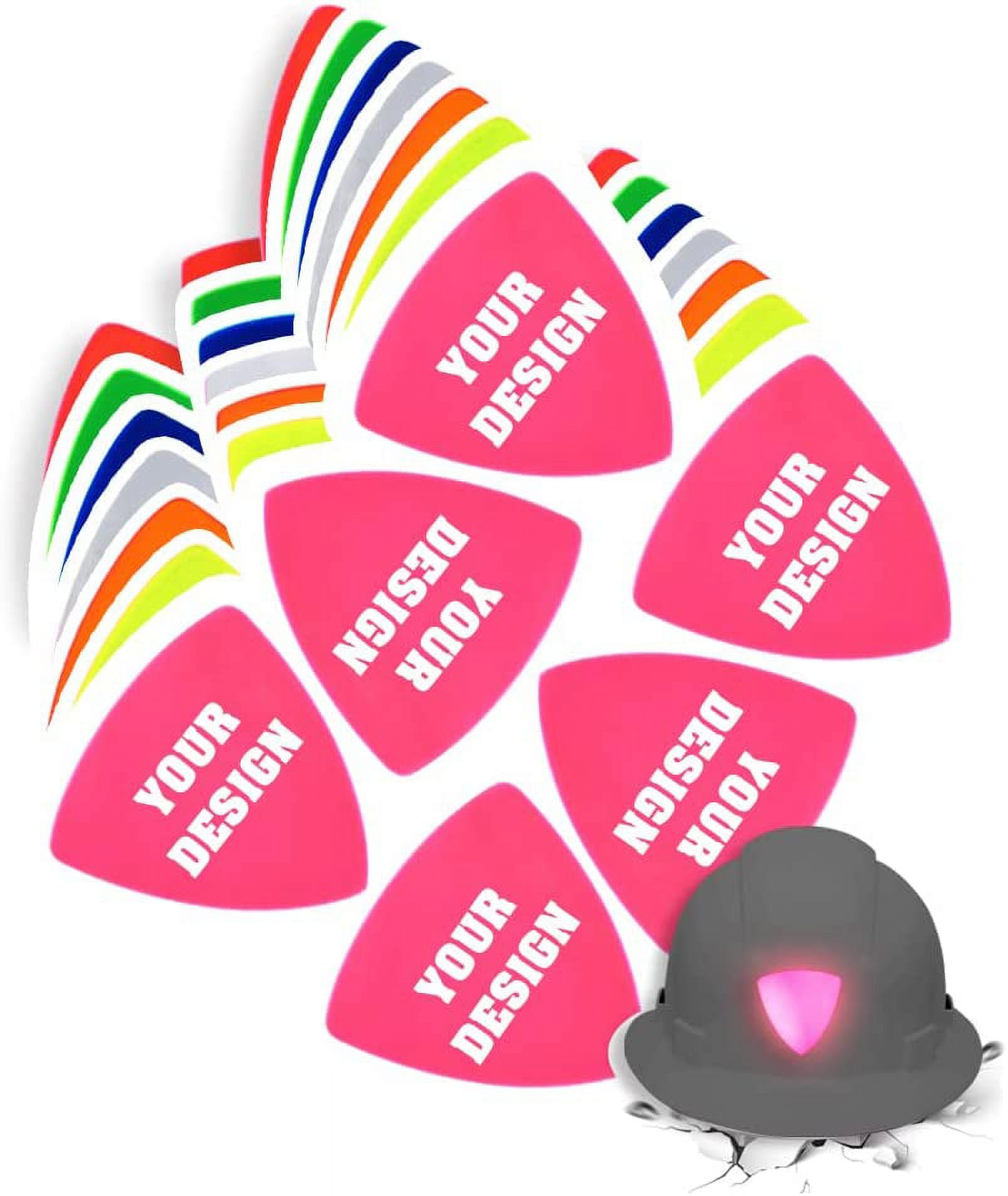 High Visibility Reflective Safety Hard Hat Sticker Customize Logo Hi ...